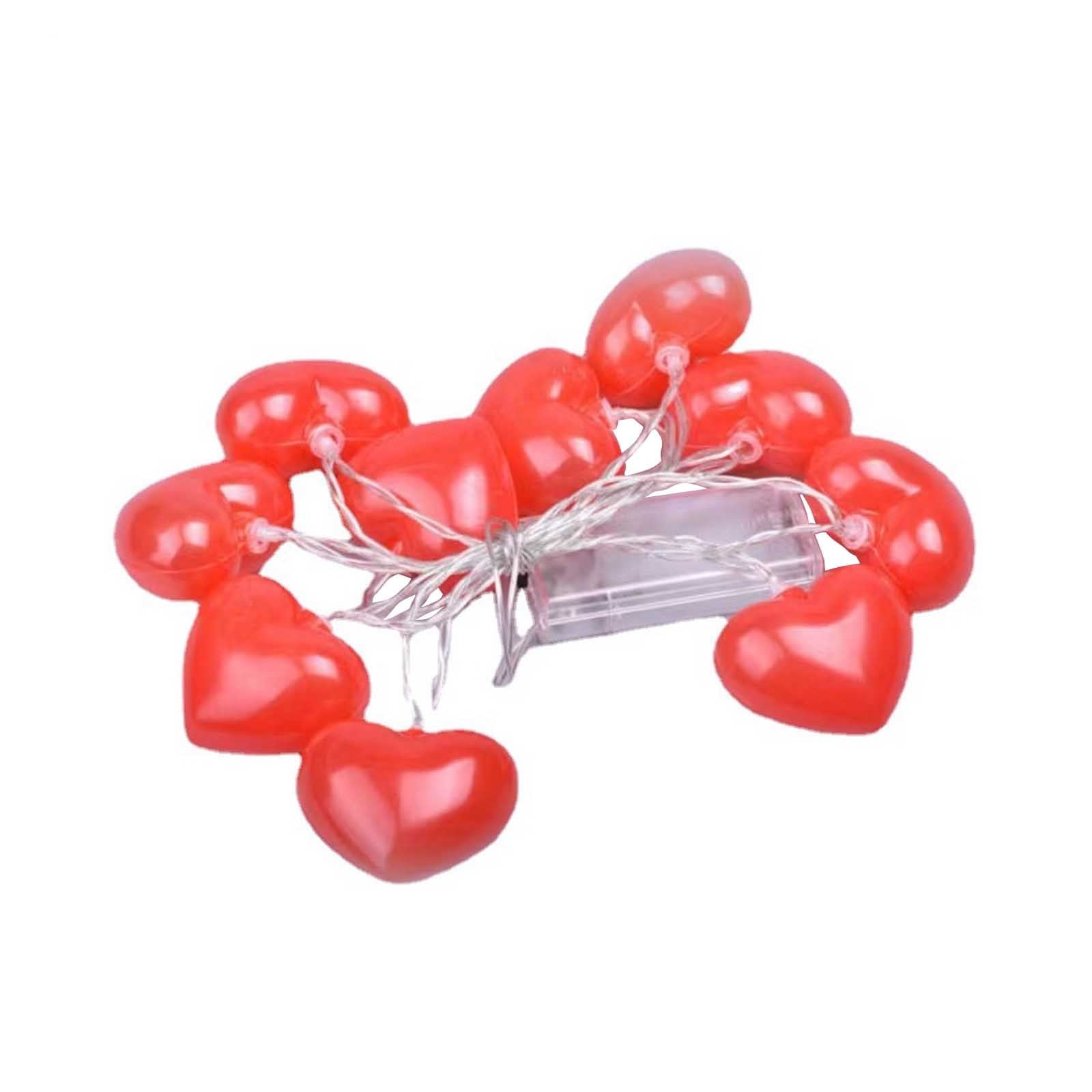 Zhouqiannn LED Red Heart Light String For Valentine's Birthday Proposal ...