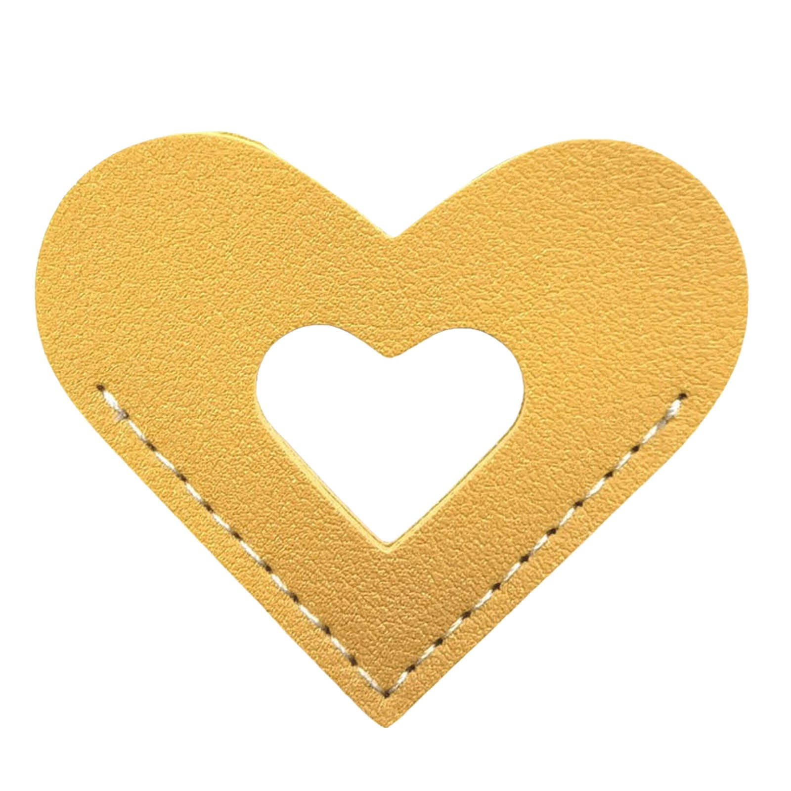 Zhouqiannn Leather Heart Bookmark Pu Portable Book Page Holder Heart ...