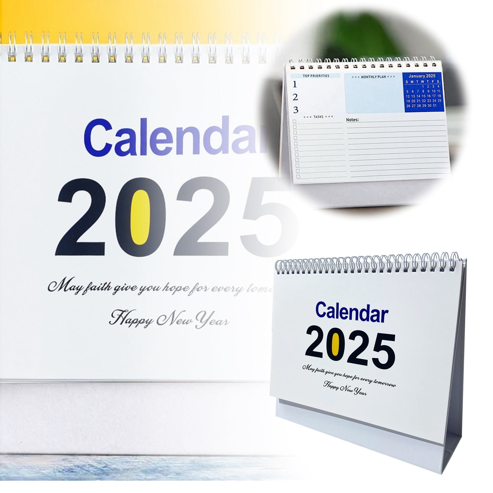 Zhouqiannn New White Minimalist Design 2025 Calendar Monthly Vertical ...