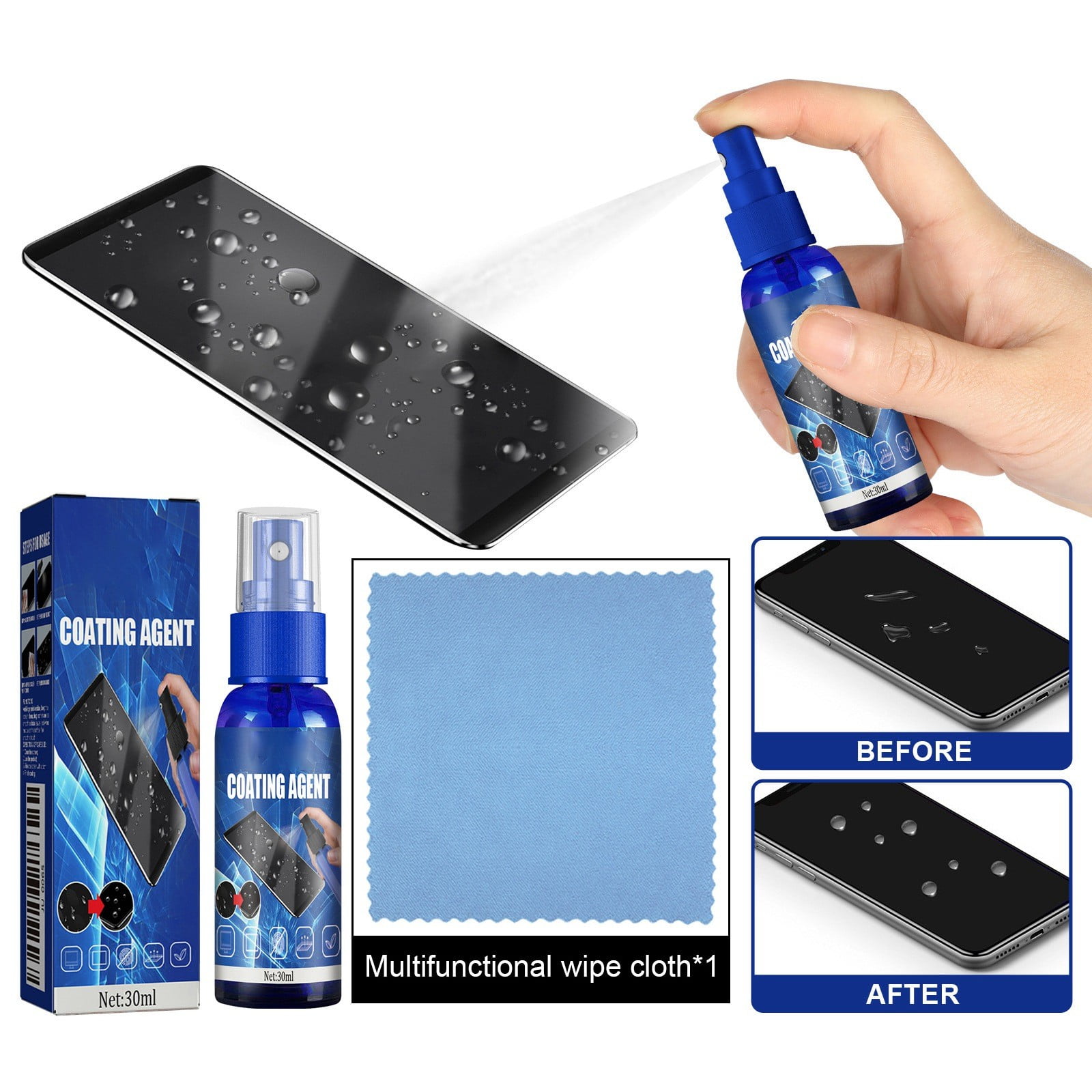 Zhouqiannn Screen Coating Agent 30ml Mobile Phone Screen Cleaner ...