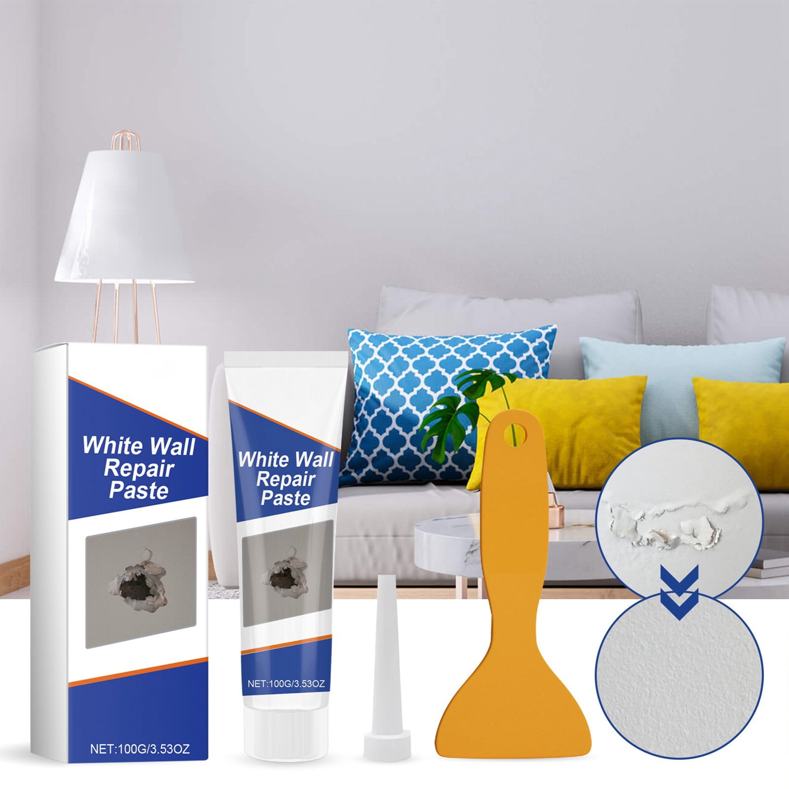 Zhouqiannn White Wall Filling Paste Wall Filling Paste Wall Prevention ...