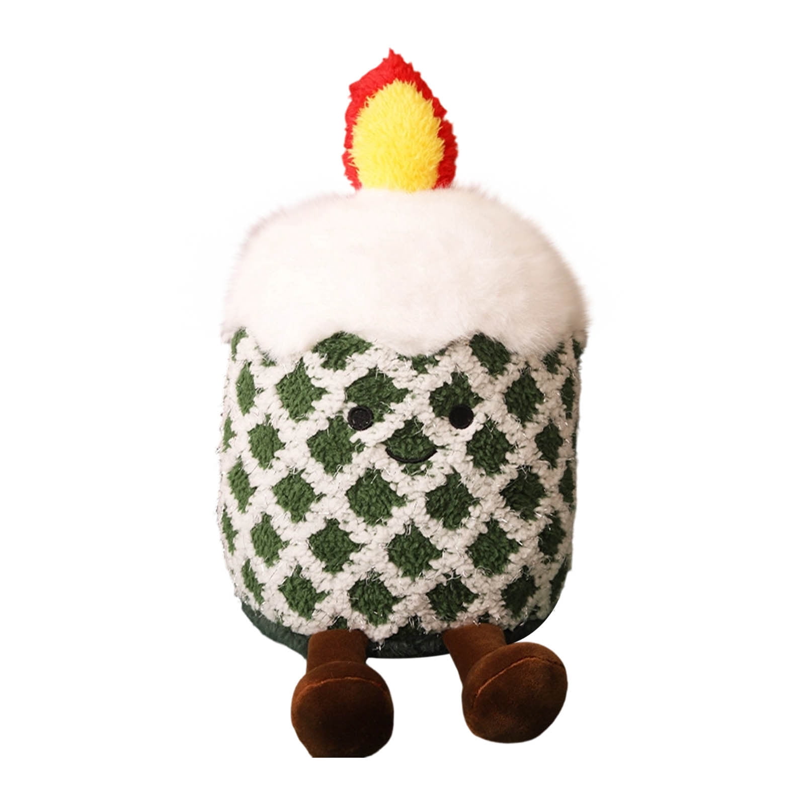 Zhourta 11 Inch Plush Christmas Candle Stuffed Soft Throw Pillows Sofa ...