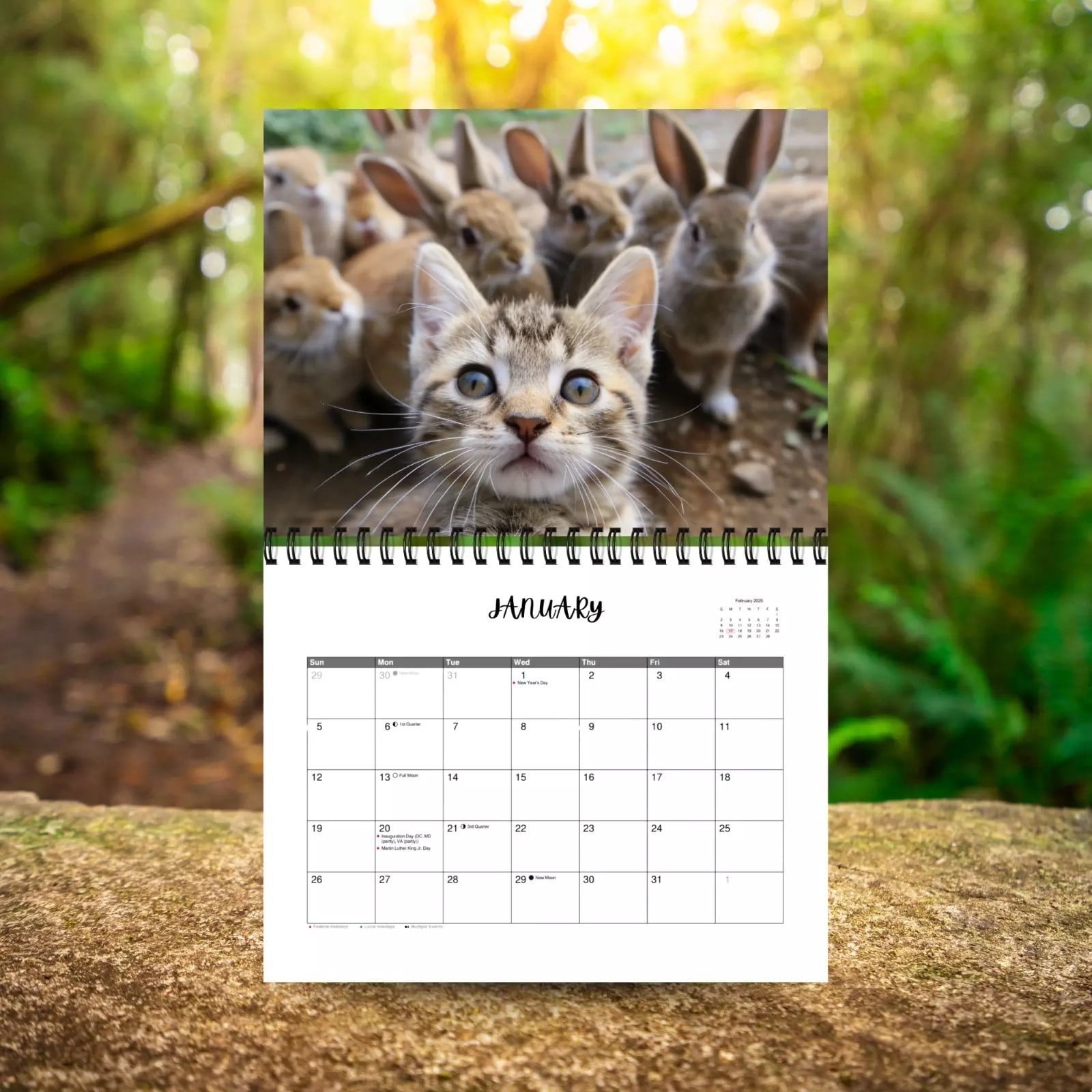 Zhourta 2025 AnimalFriends Calendar Animal Picture Calendar Quirky ...
