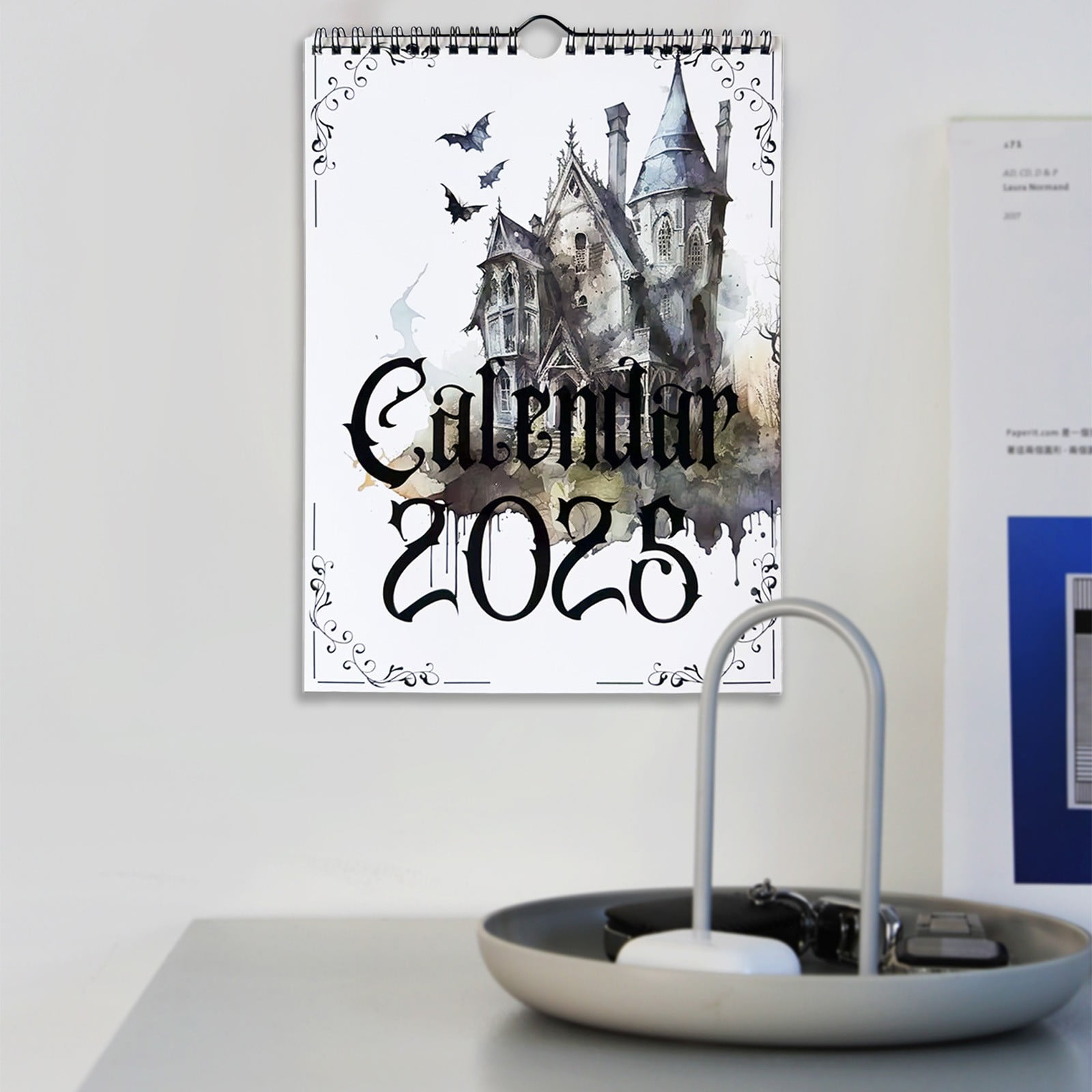 Zhourta 2025 Gothic Calendar Castle Hanging Wall Calendar the ...