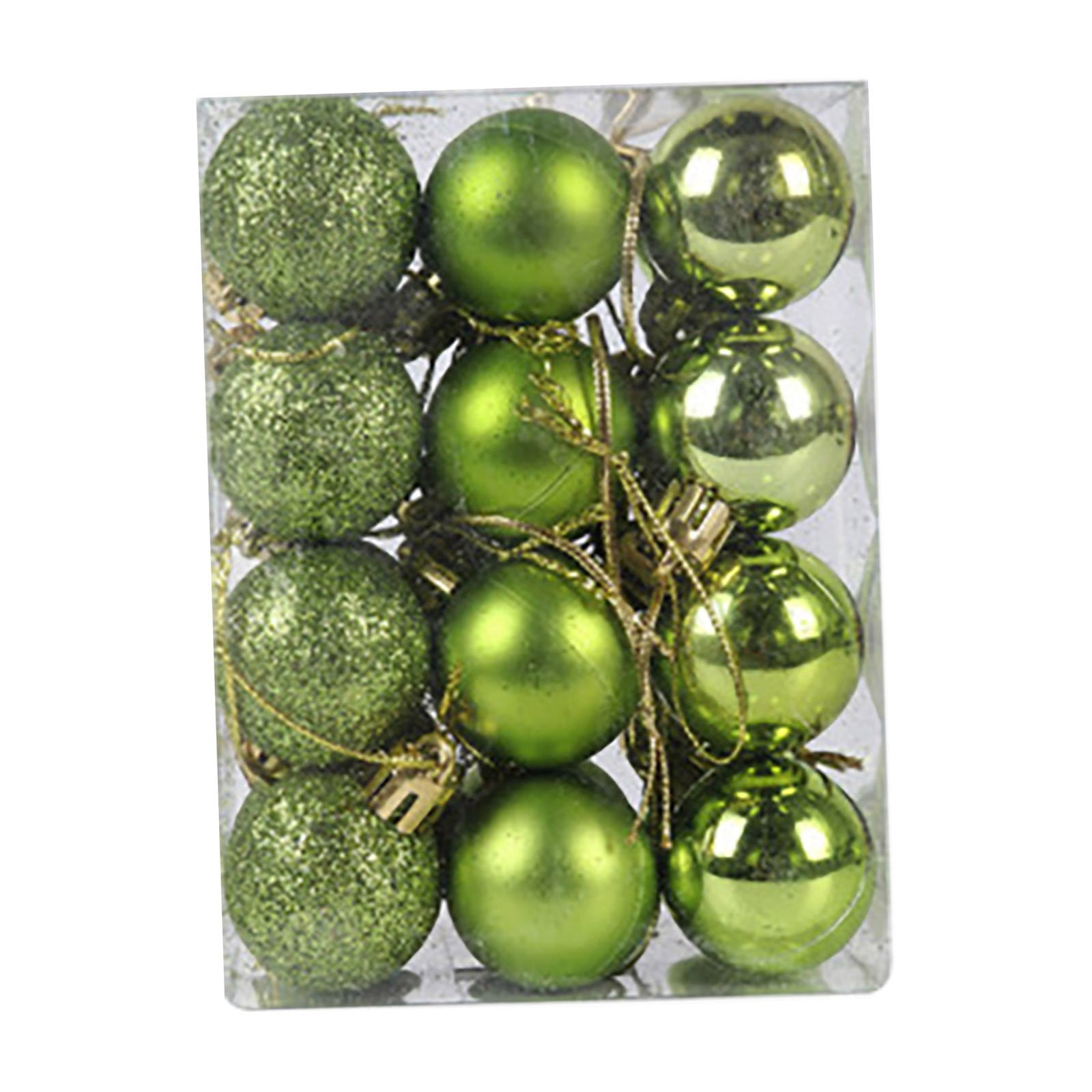 Zhourta 24PCS Hanging Christmas Tree Glitter Balls Ornaments Shiny and ...