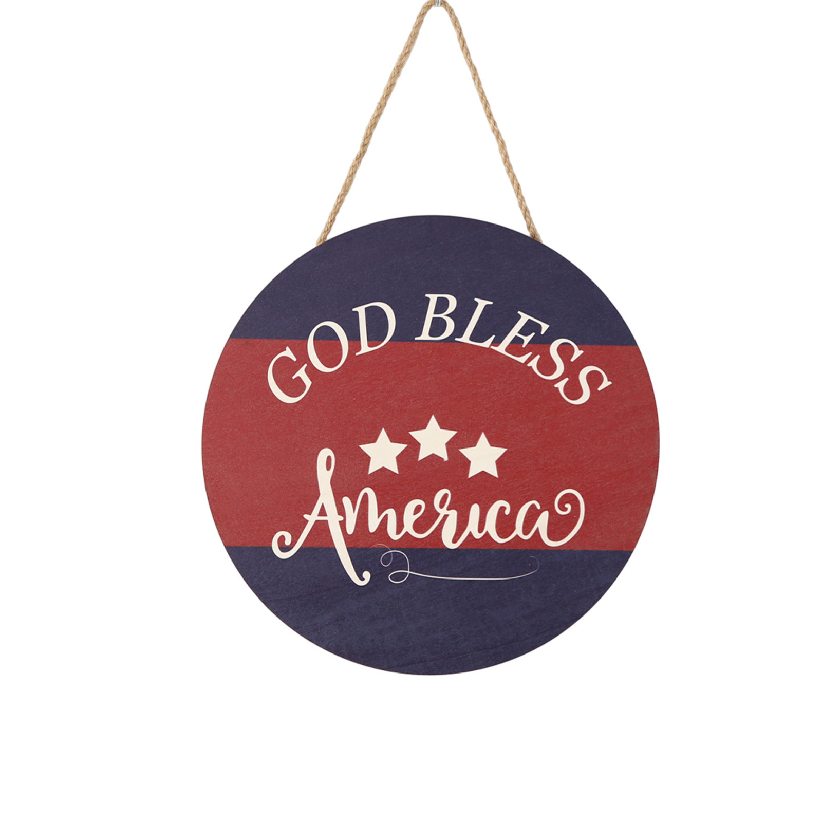 Zhourta 4th of July Wooden Hanging Decor Patriotic Stars Stripes Porch ...