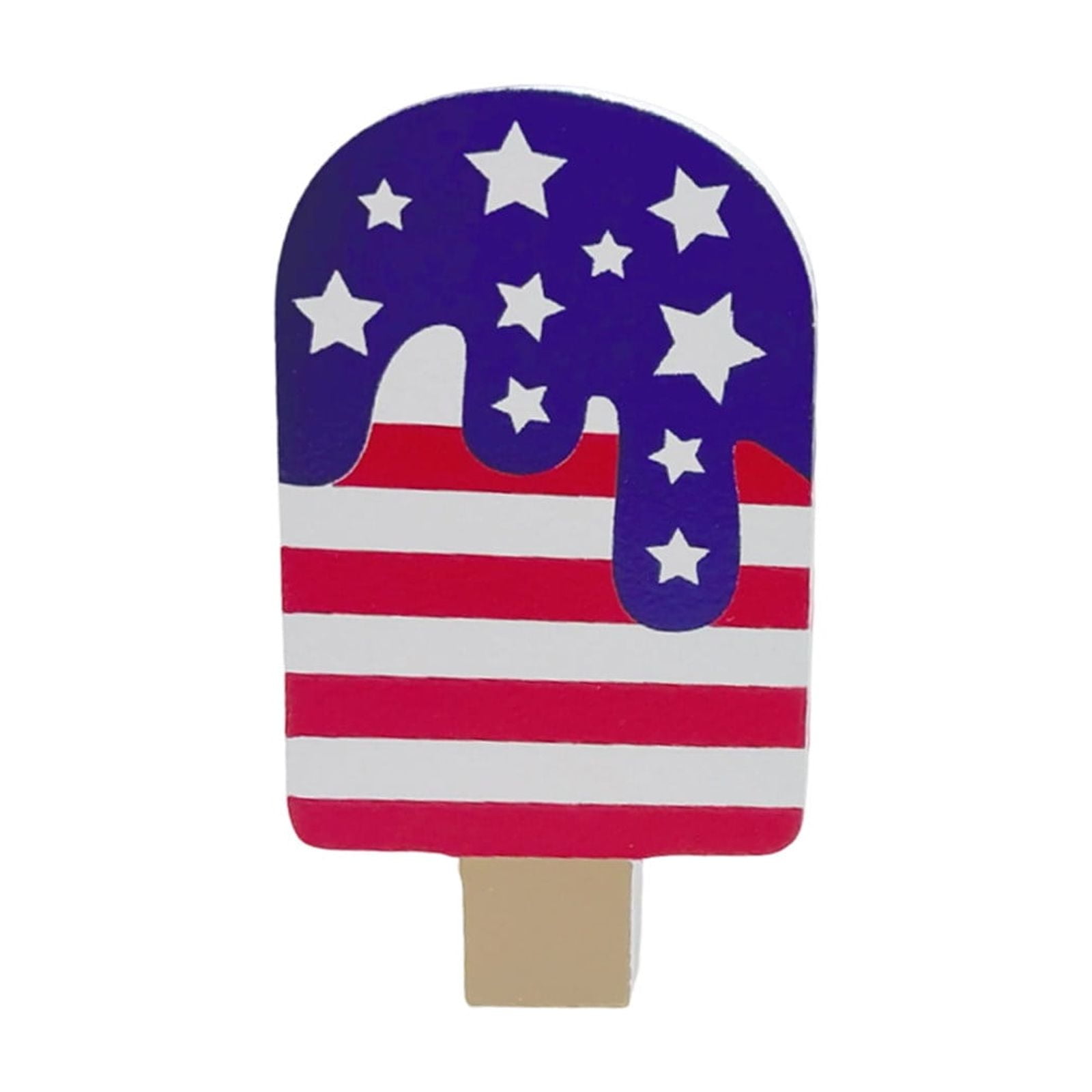 Zhourta 4th of July Wooden Popsicle Decor Patriotic American Flag ...