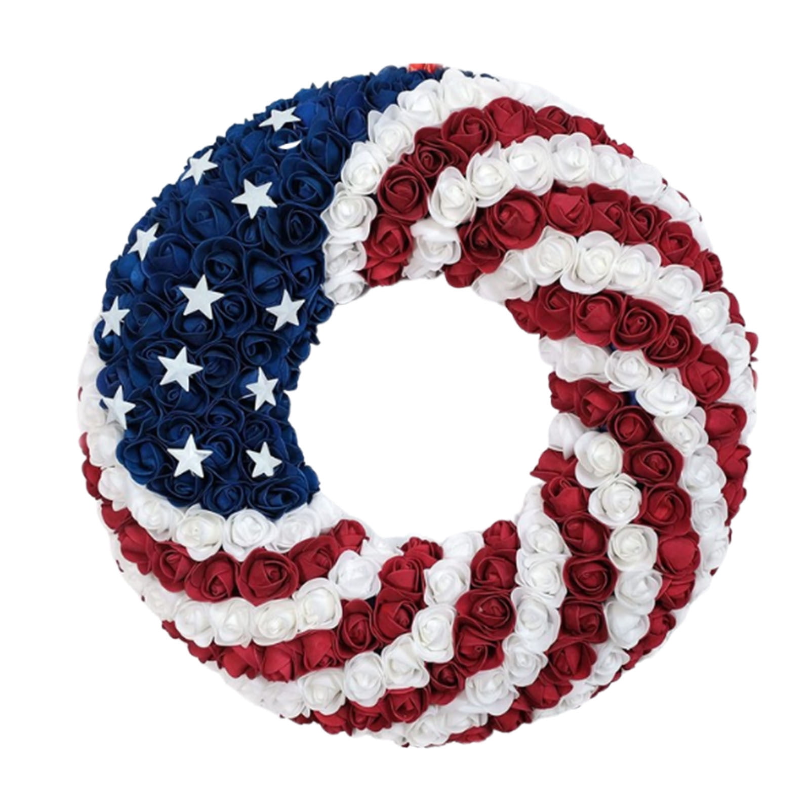 Zhourta 4th of July Wreath Hanging Simulation Garland Patriotic Front ...