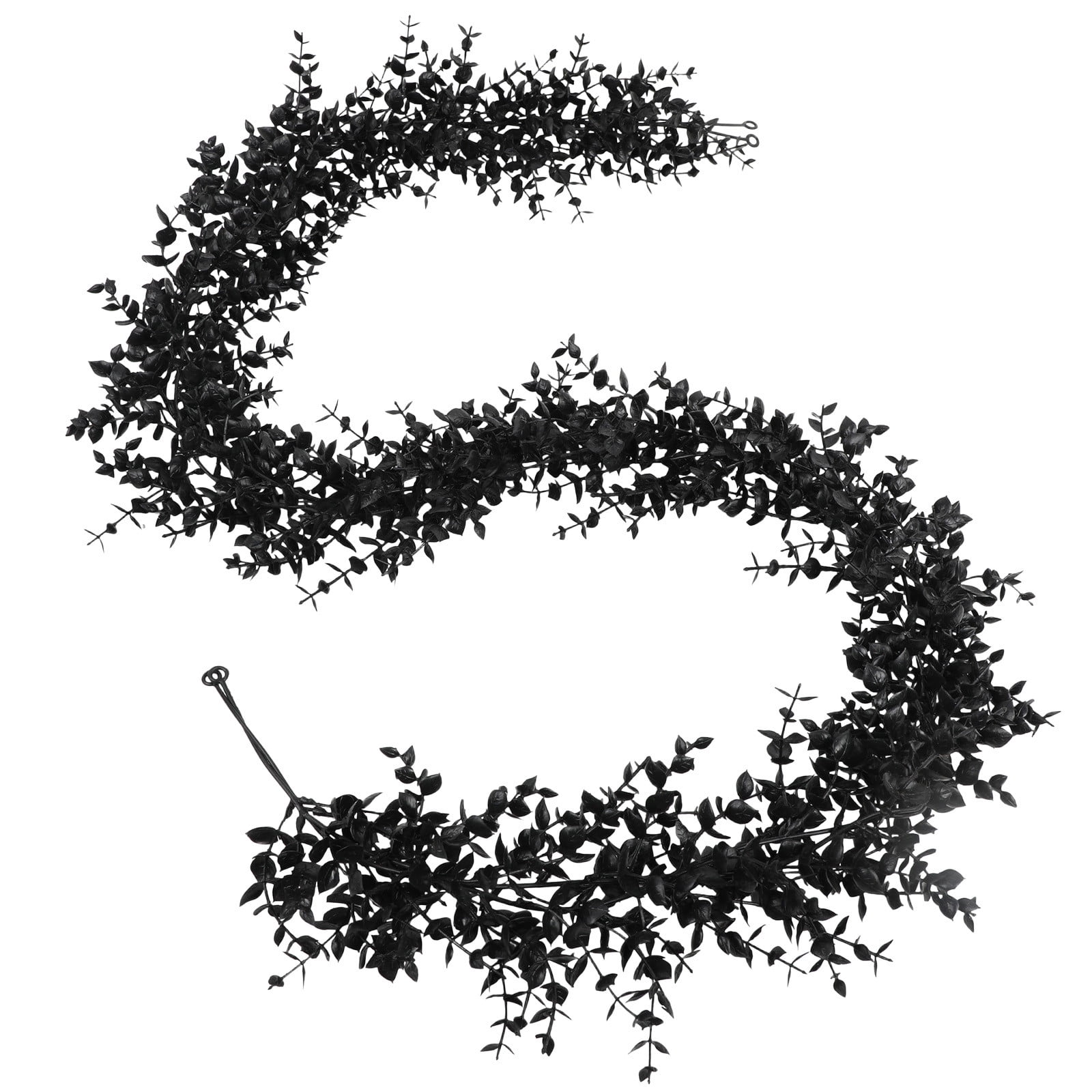 Zhourta 6Ft Black Eucalyptus Vine Halloween Decoration Scary Leaf ...