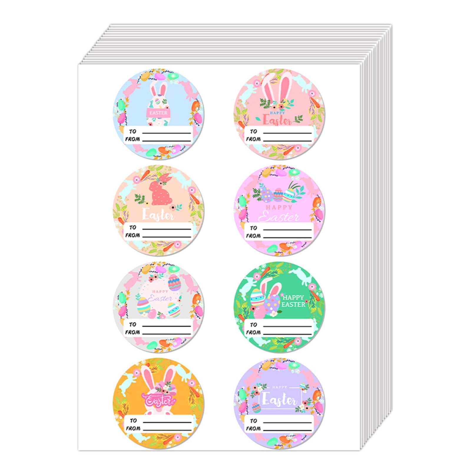 Zhourta 80PCS Easter Name Label Stickers For Easter Eggs Gift Tags ...