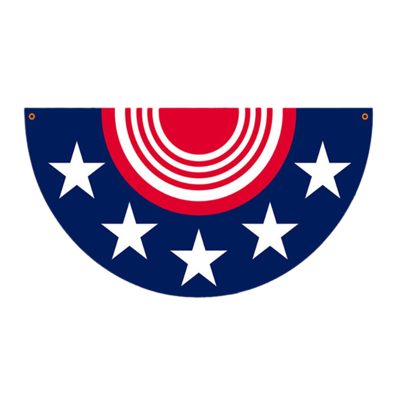 Zhourta American Flag Bunting Outdoor Independence Day Scalloped Flag ...