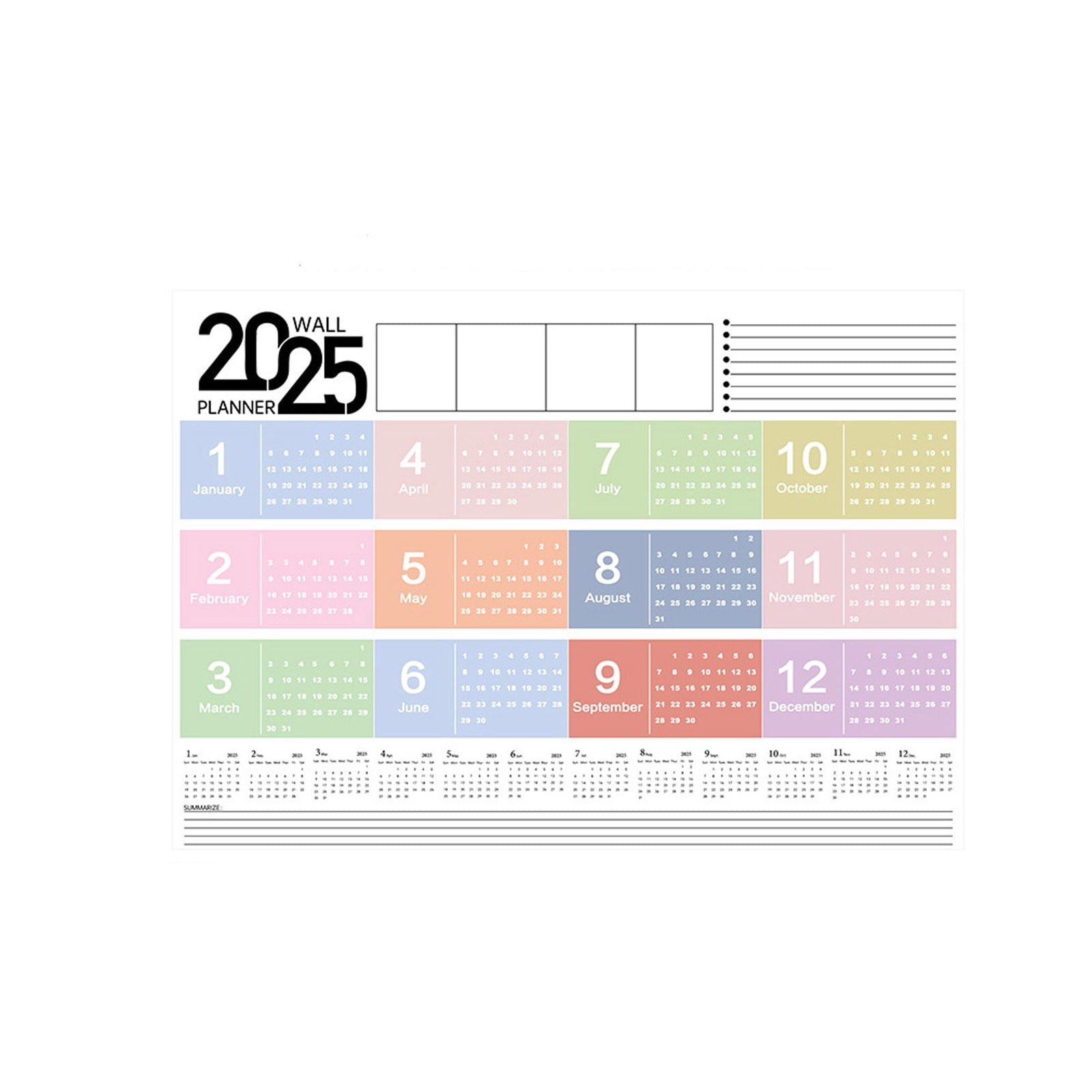 Zhourta Annual Schedule Calendar 2025 Monthly Record Annual Large Scale ...