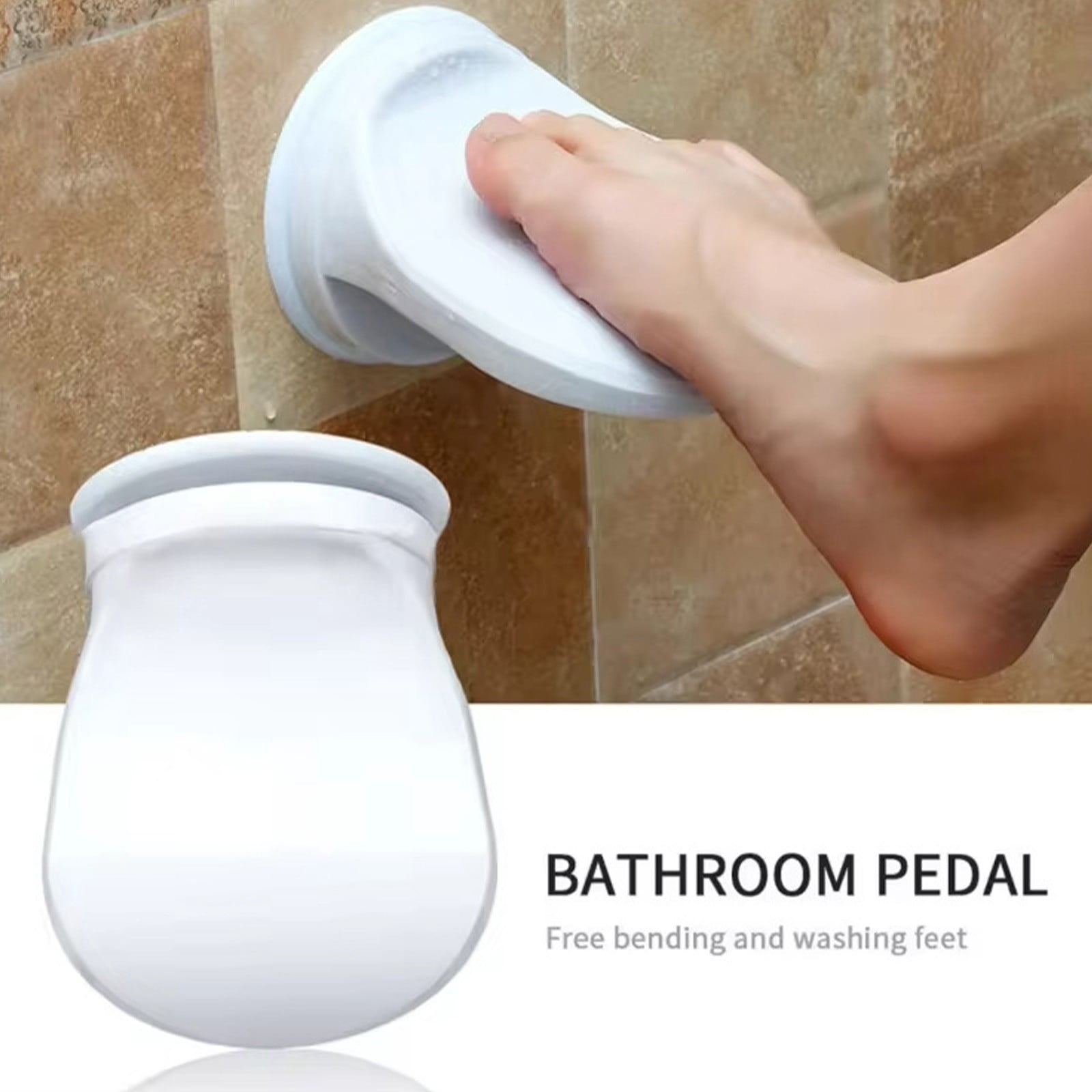 Zhourta Bathroom Suction Foot Step Non Slip Shower Stool for Elderly ...