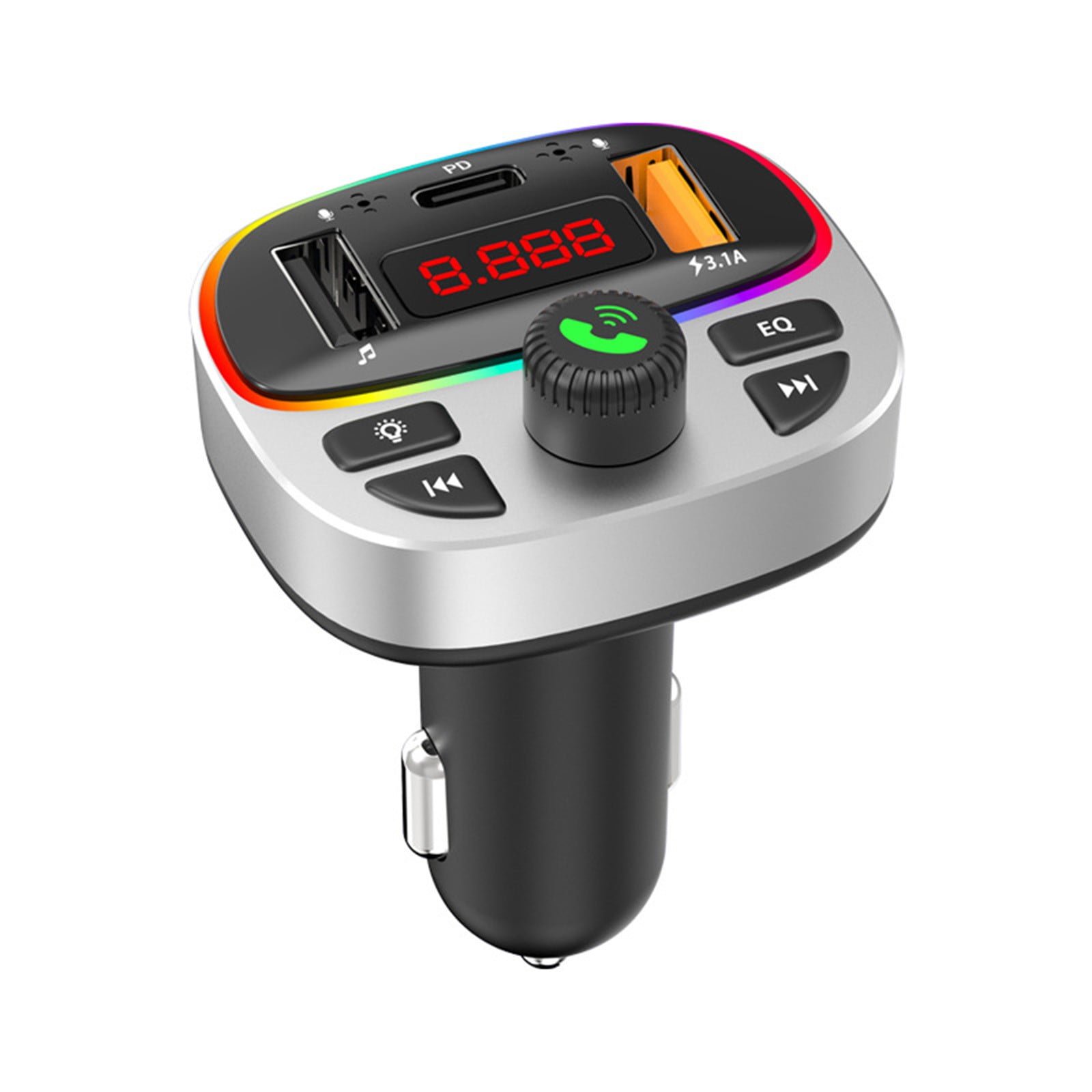 Zhourta Bluetooth FM Transmitter Wireless Radio Adapter Car Kit with ...