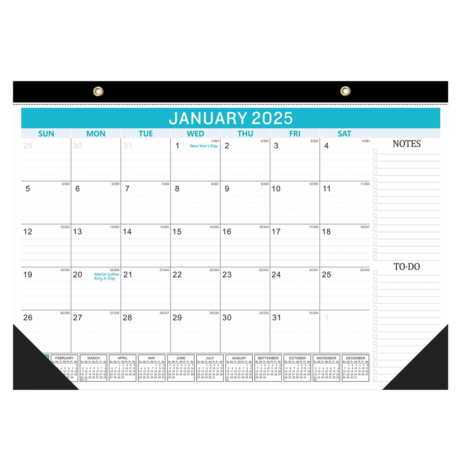 Zhourta Calendar 2025 English Wall Calendar 18 Months Countdown English ...