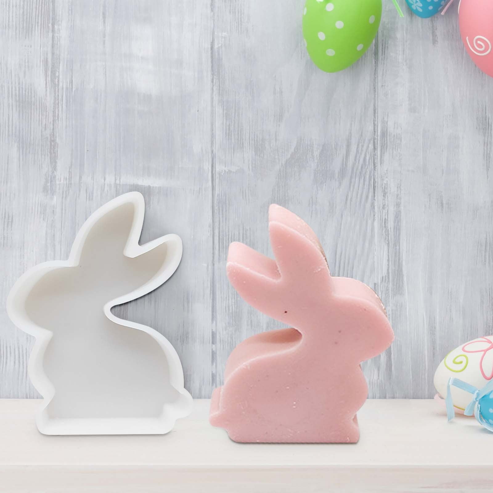 Zhourta Cute Rabbits Candle Mould DIY Aromatherapy Gypsum Decorative ...