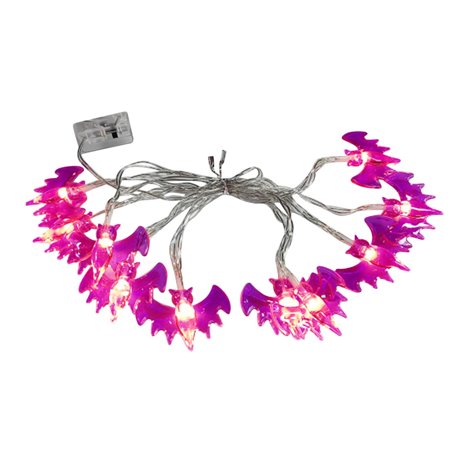 Zhourta Halloween Bat String Lights 5Ft 10 LED Spooky Glow in The Dark ...