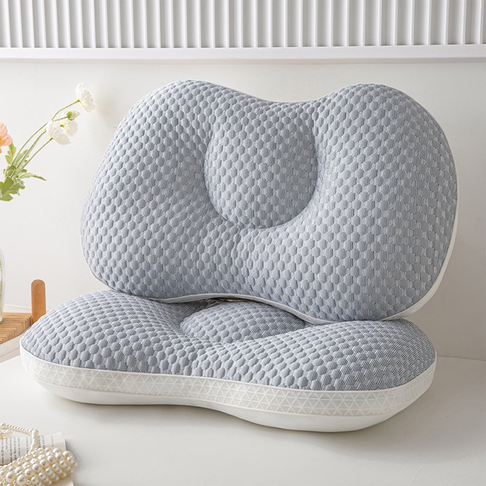 Zhourta Neck Pillow SPA Ergonomic Bed Pillow Butterfly Shape Protecting ...