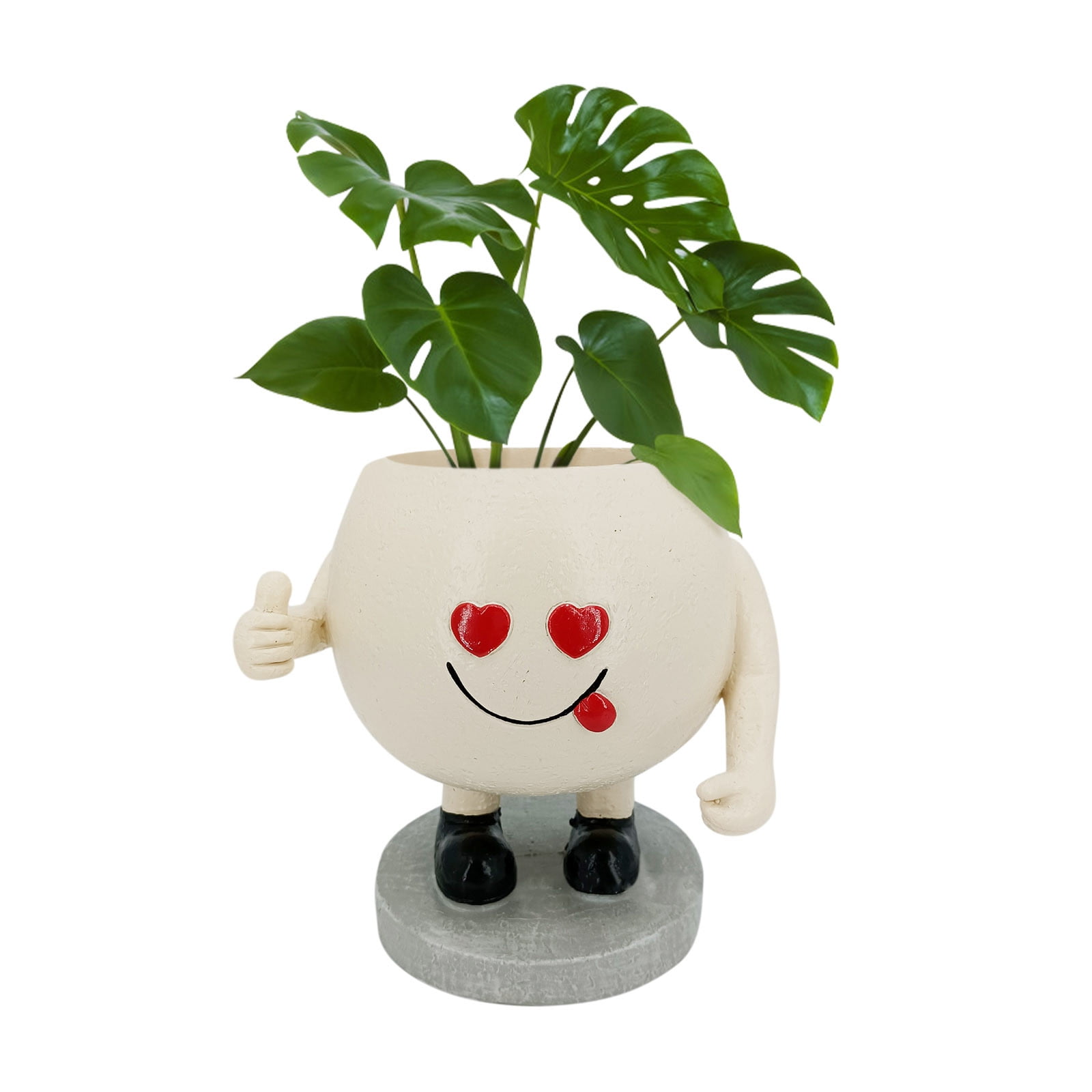 Zhourta Smile Succulent Flower Pot Like the Smiling Little Man Give the ...