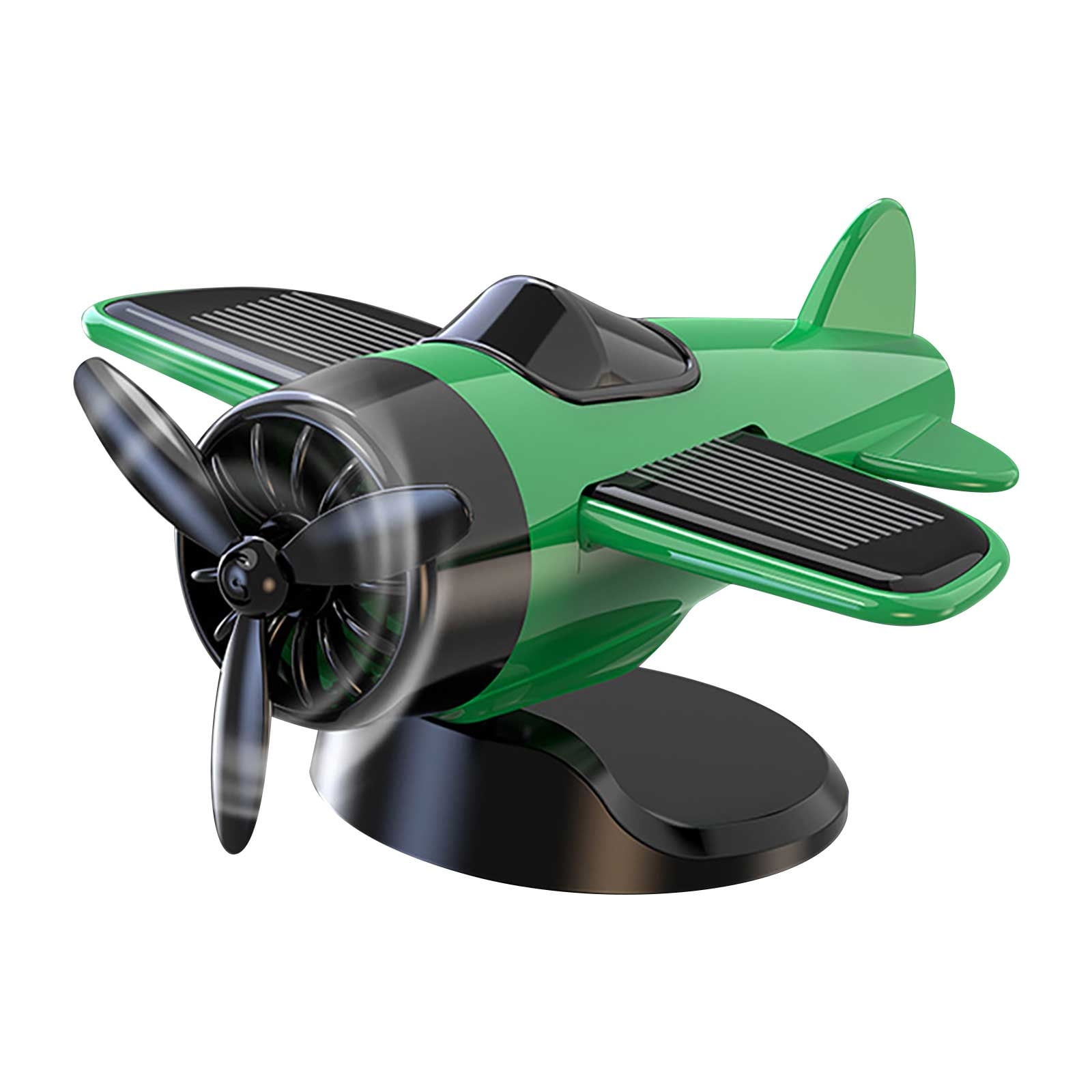 Zhourta Solar Powered Spinning Airplane Car Dashboard Decor Rotating ...