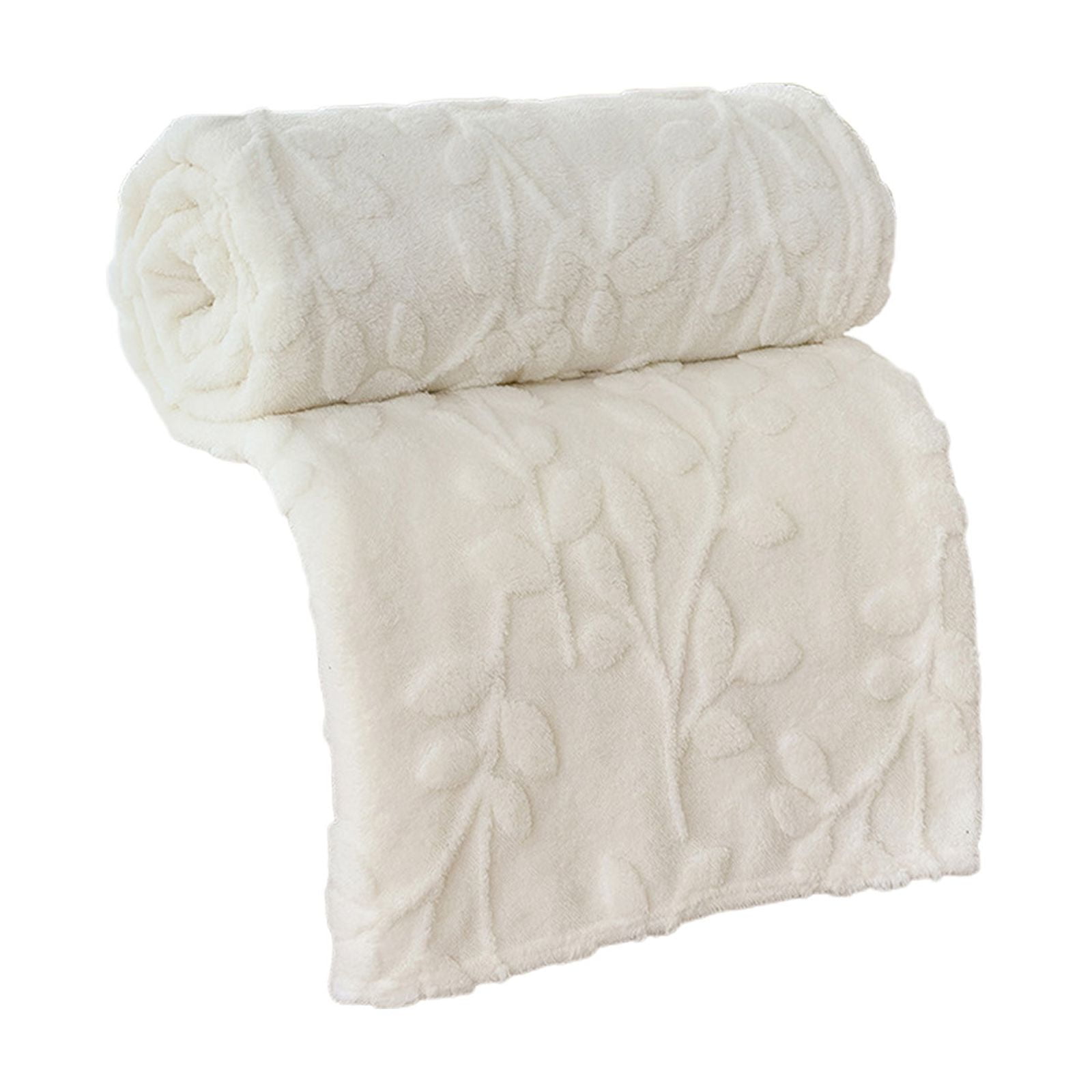 Zhourta Solid Color Faux Fleece Blanket 39.37x59.05in 3D pattern Double ...