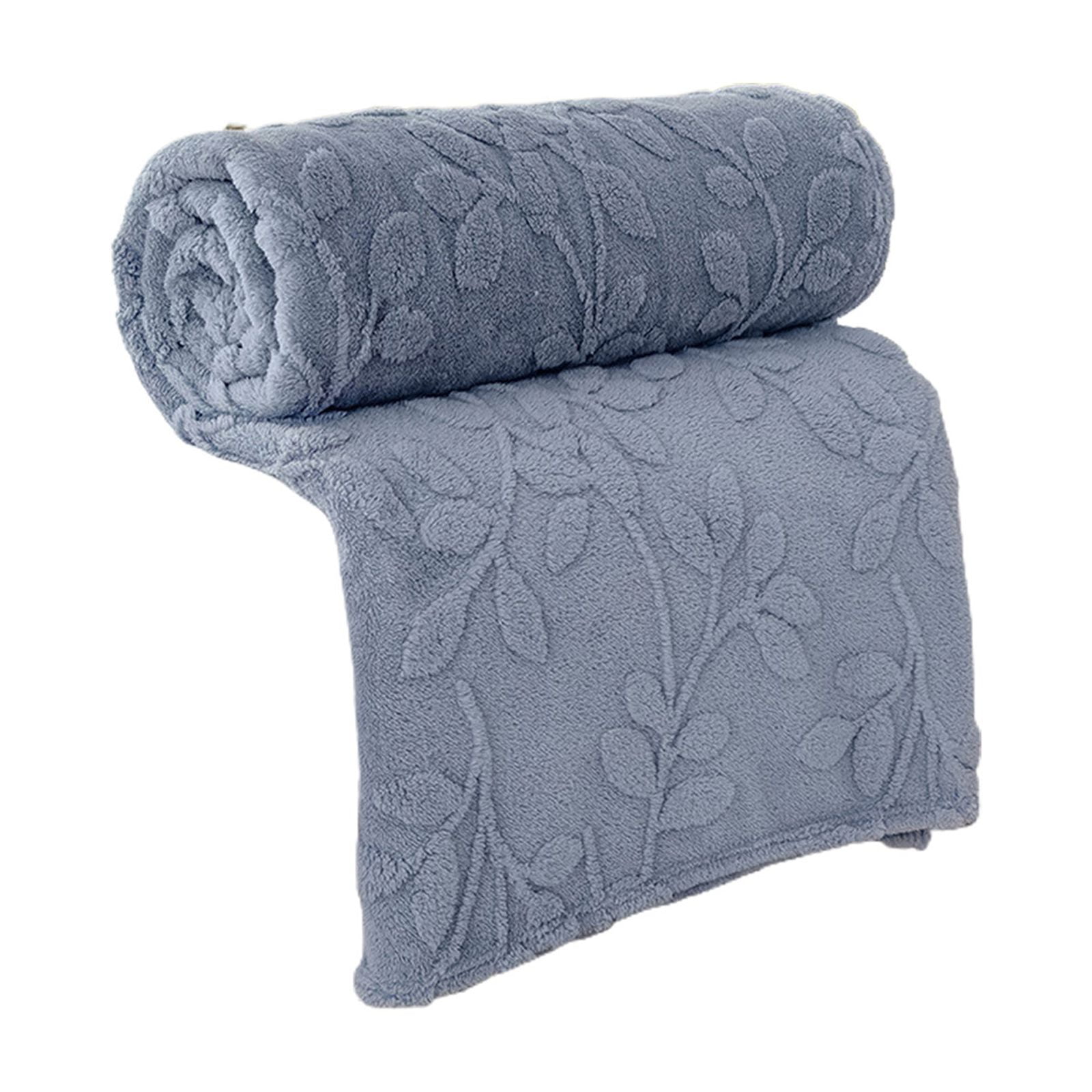 Zhourta Solid Color Faux Fleece Blanket 39.37x59.05in 3D pattern Double ...