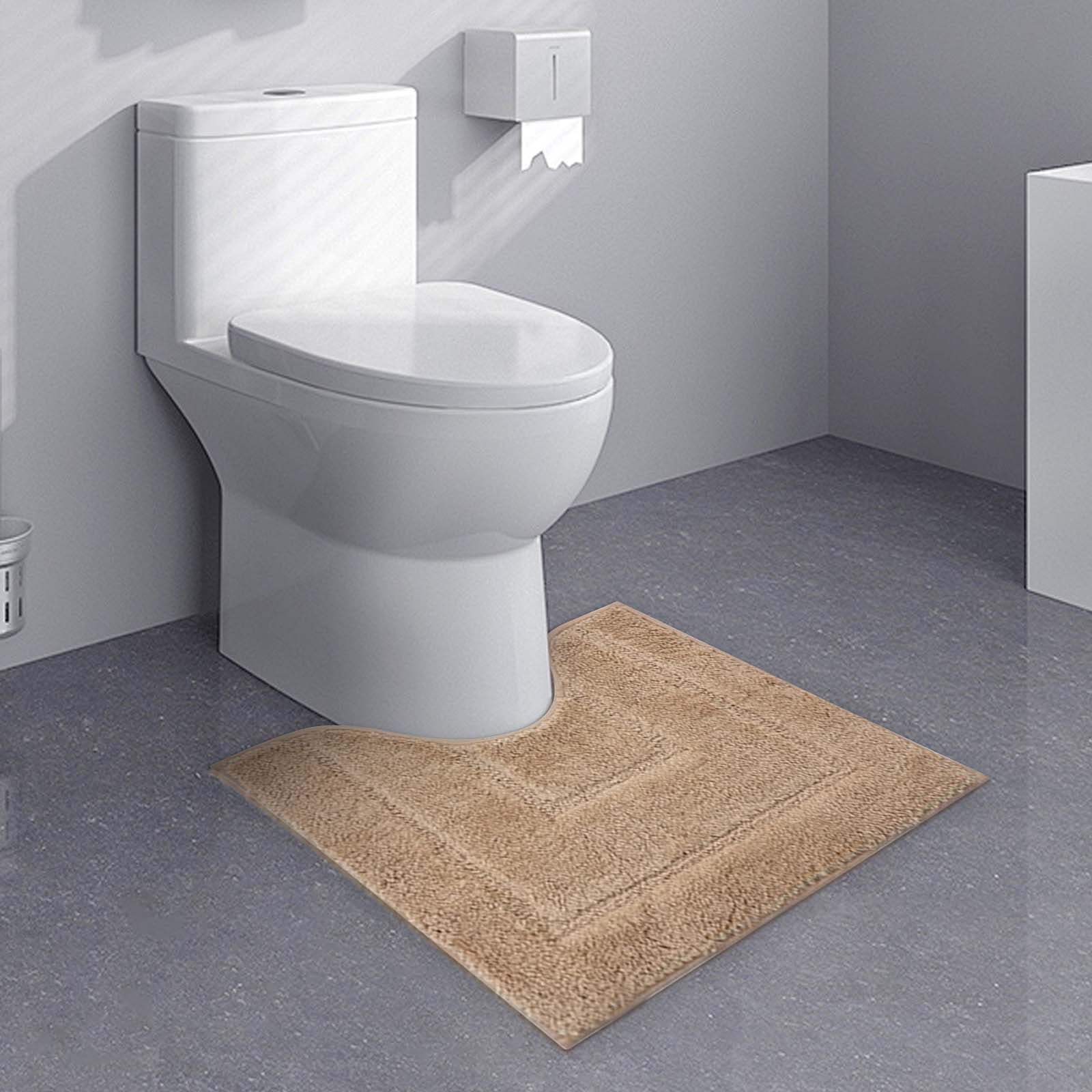 Zhourta U shaped Toilet Mat Bathroom Floor Mat Super Soft and Absorbent ...