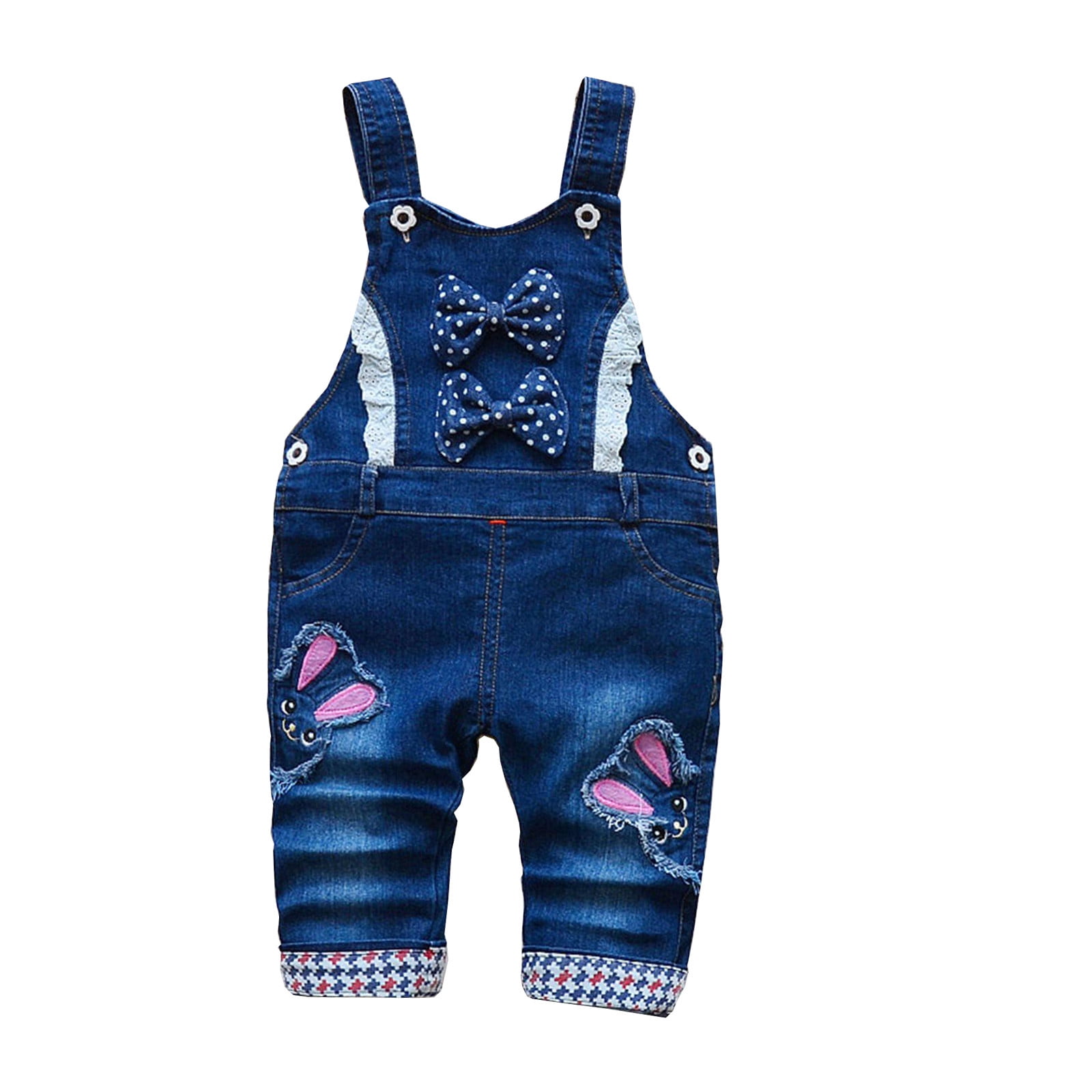 Zhouzou Girls' Overalls Spring And Autumn Children's Denim Pants ...
