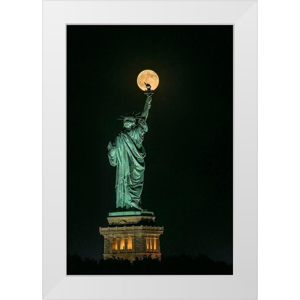 Zhu, Hua 17x24 White Modern Wood Framed Museum Art Print Titled ...