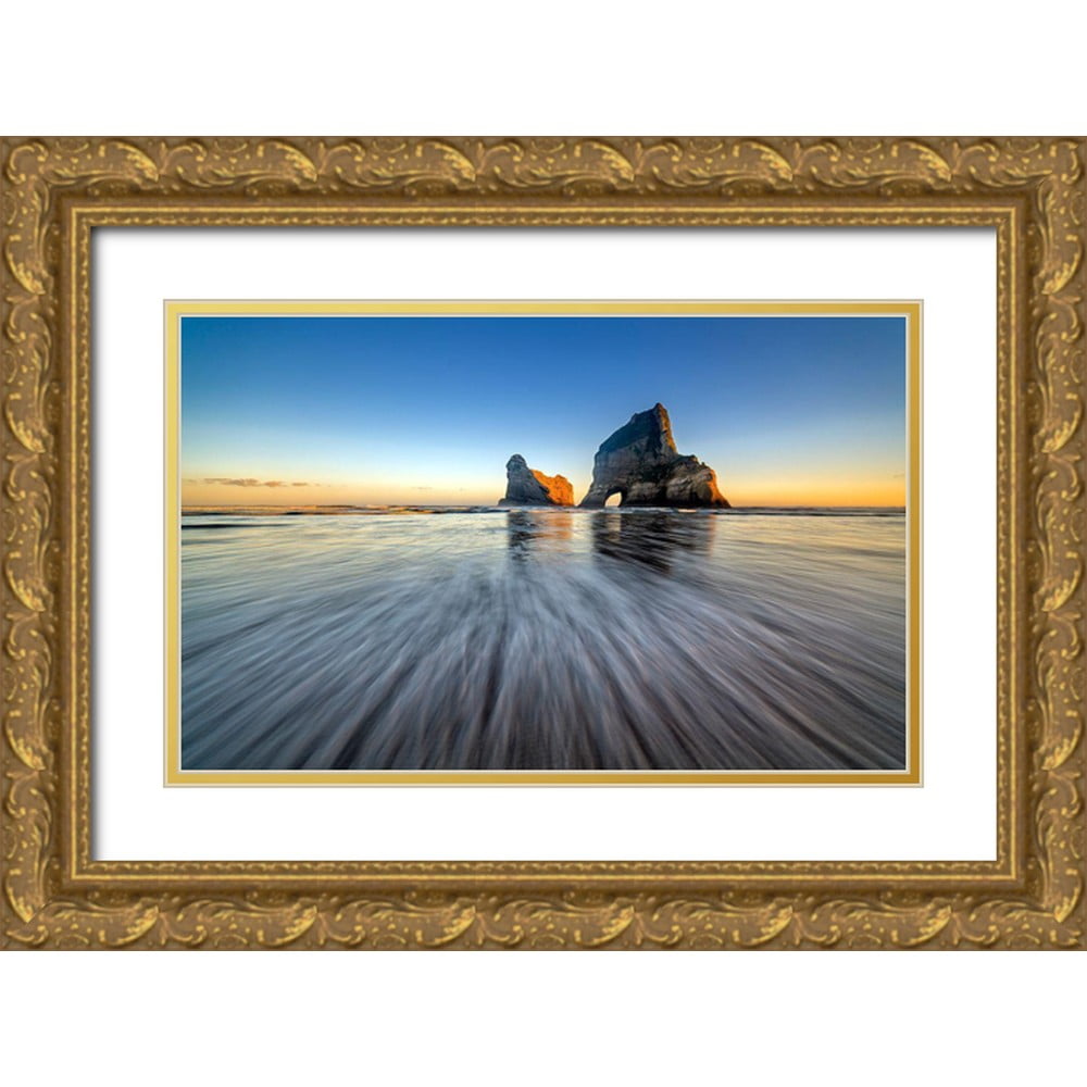 Zhu, Hua 24x17 Gold Ornate Wood Framed with Double Matting Museum Art ...