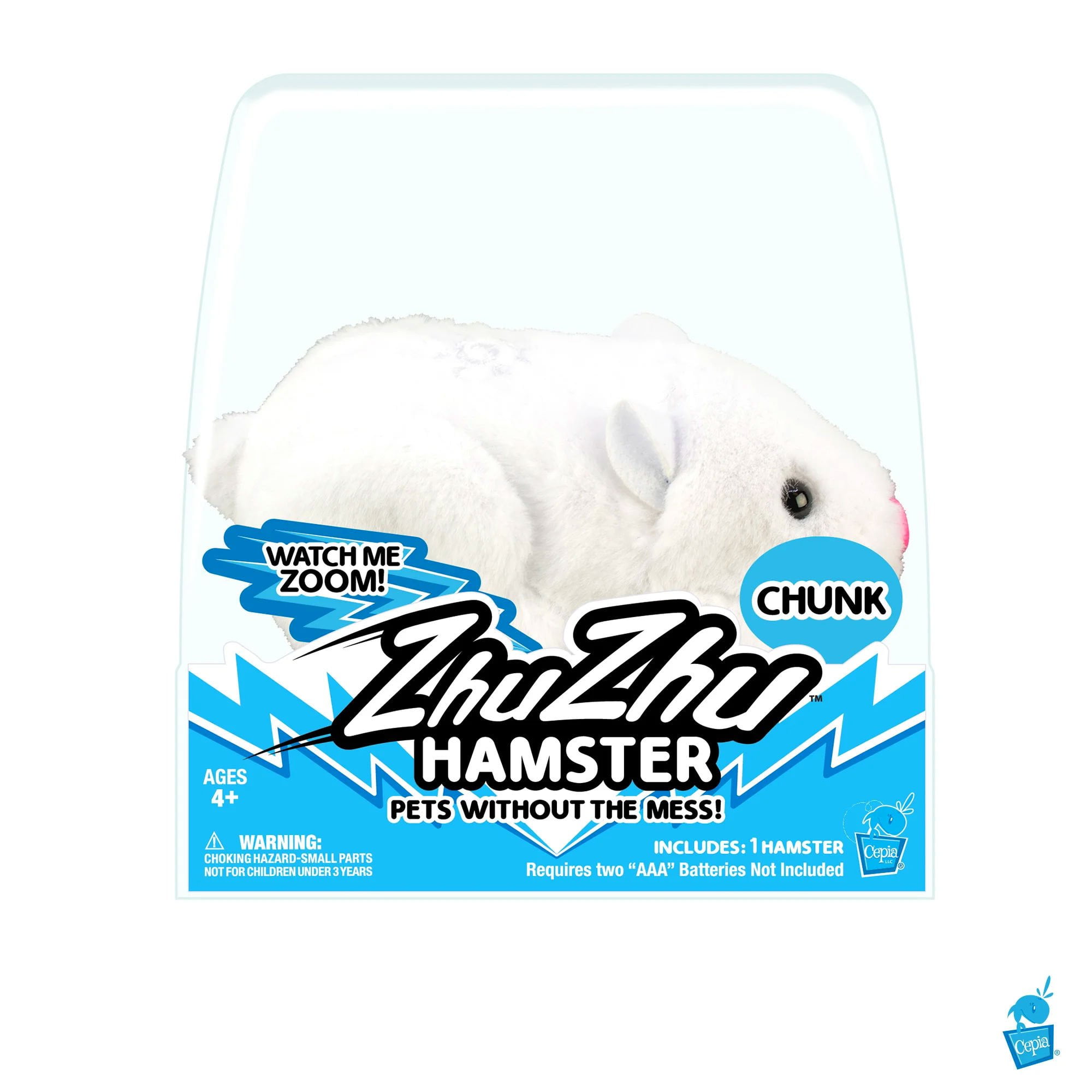 Zhu Zhu Pets Electronic Hamster Chunk, Toy Hamster for Kids, Playful ...