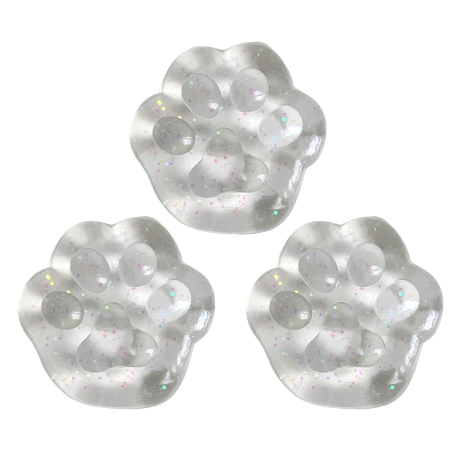 ZhuWa 3/5Pcs Clear Cat Paw Squeeze Toy Anxiety Stress Relief ...