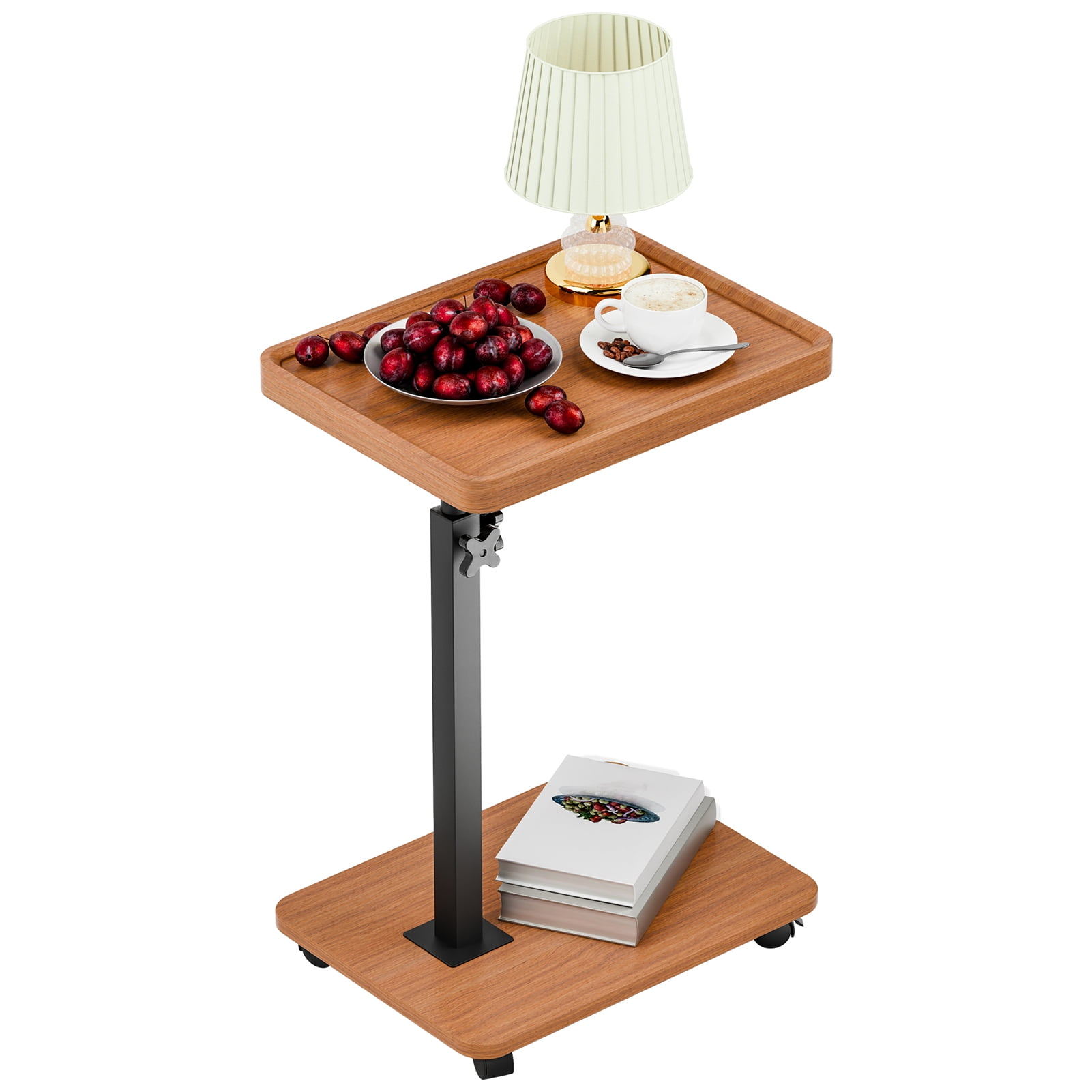 ZhuWa C-Shaped Side Table, Height Adjustable End Table with 360-Degree ...