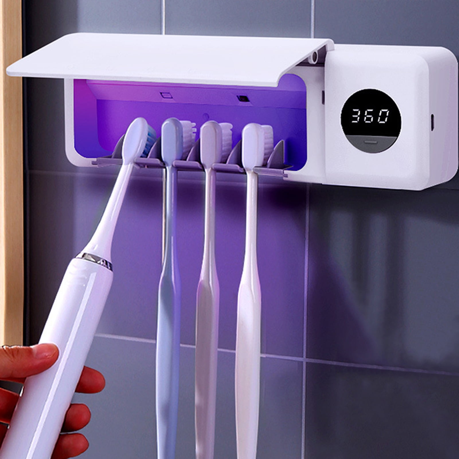 ZhuWa Clearance Toothbrush Sanitizer, UV Toothbrush Sanitizer LCD ...