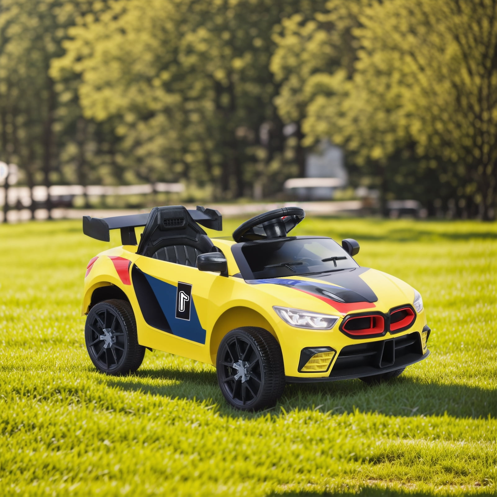 ZhuWa Kids Ride On Car, 4-Wheels Quad Kids Electric Car, Toddler ...