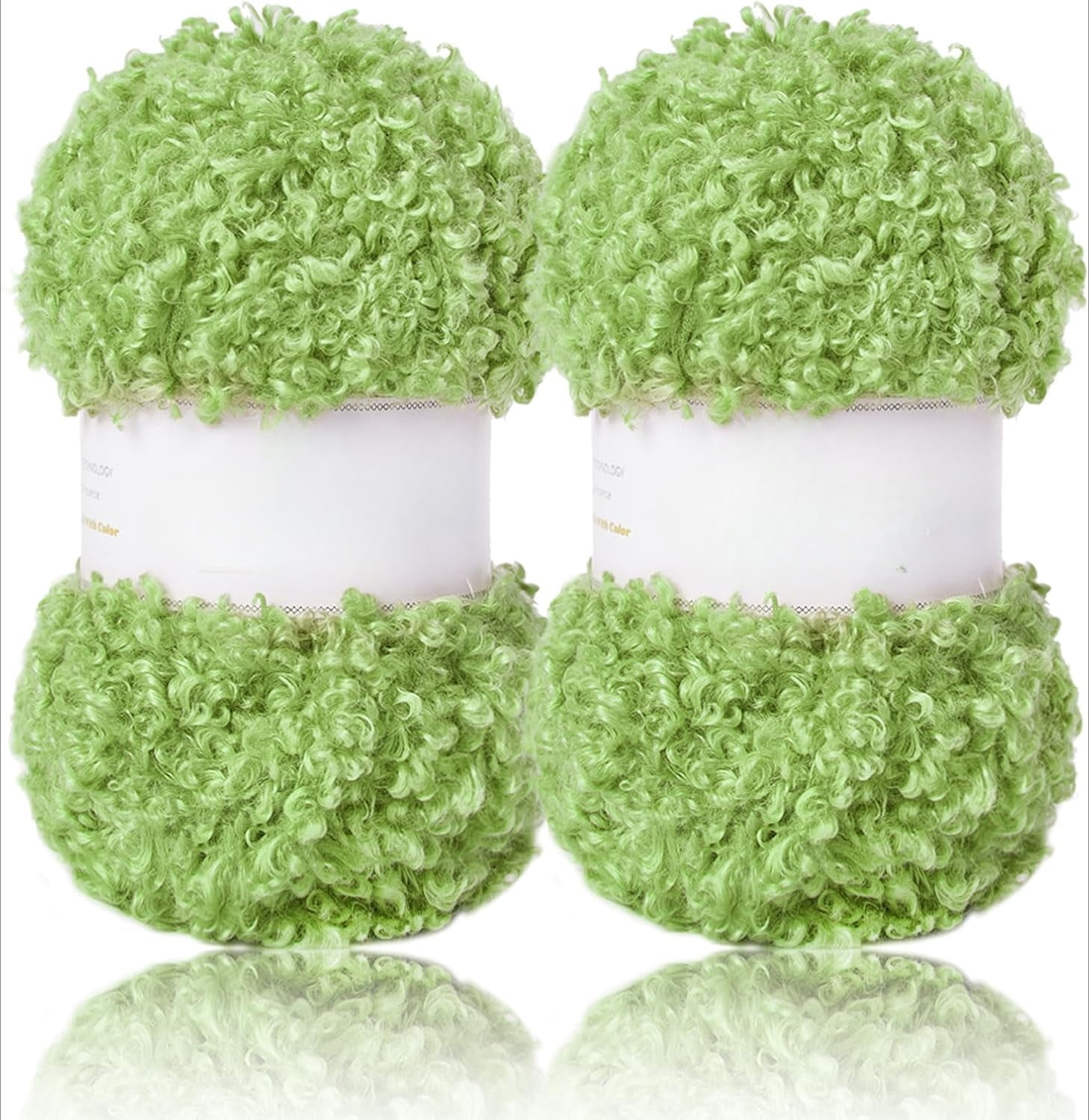 Zhuangyz 2 Skeins 200g Teddy Fur Yarn Super Soft Yarn Chunky Fluffy ...