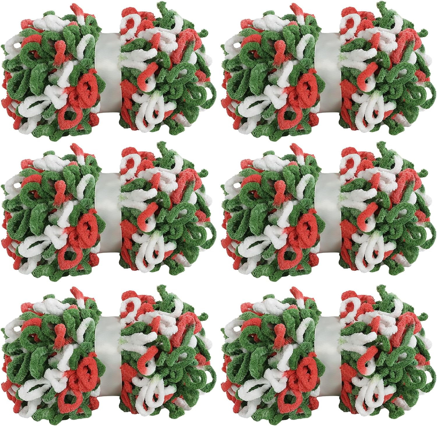 6/12/18/30 Skein Bulky Loop Yarn for Finger Knitting Soft,Off The Hook Loop Yarn,No-Needle Craft ...