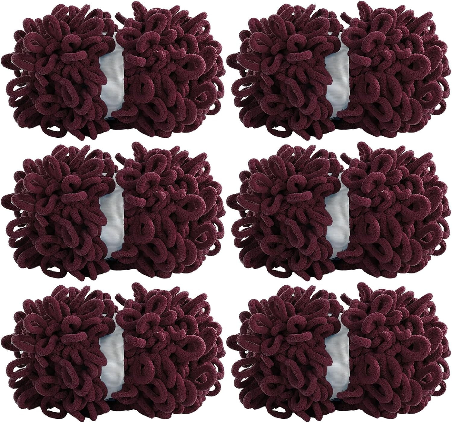 6/12/18/30 Skein Bulky Loop Yarn for Finger Knitting Soft,Off The Hook ...