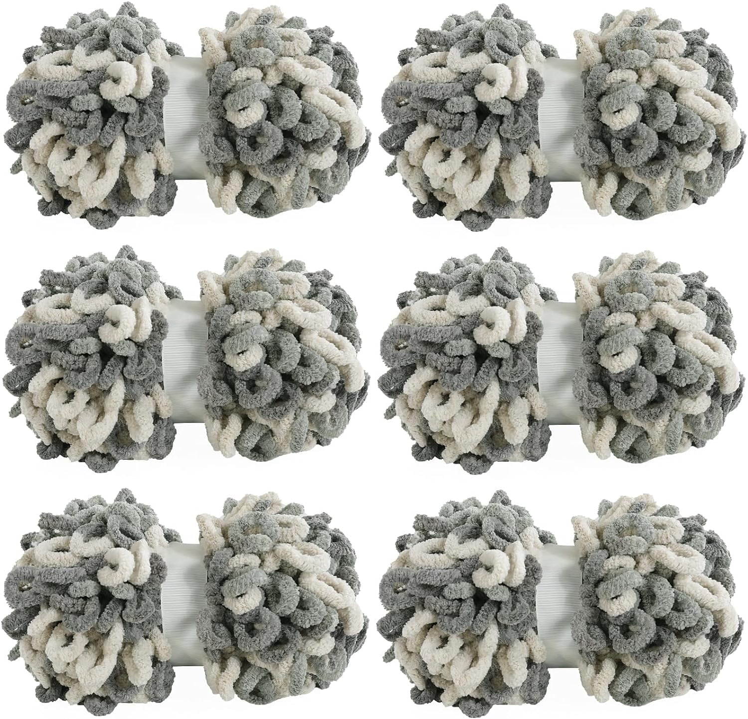 6/12/18/30 Skein Bulky Loop Yarn for Finger Knitting Soft,Off The Hook ...