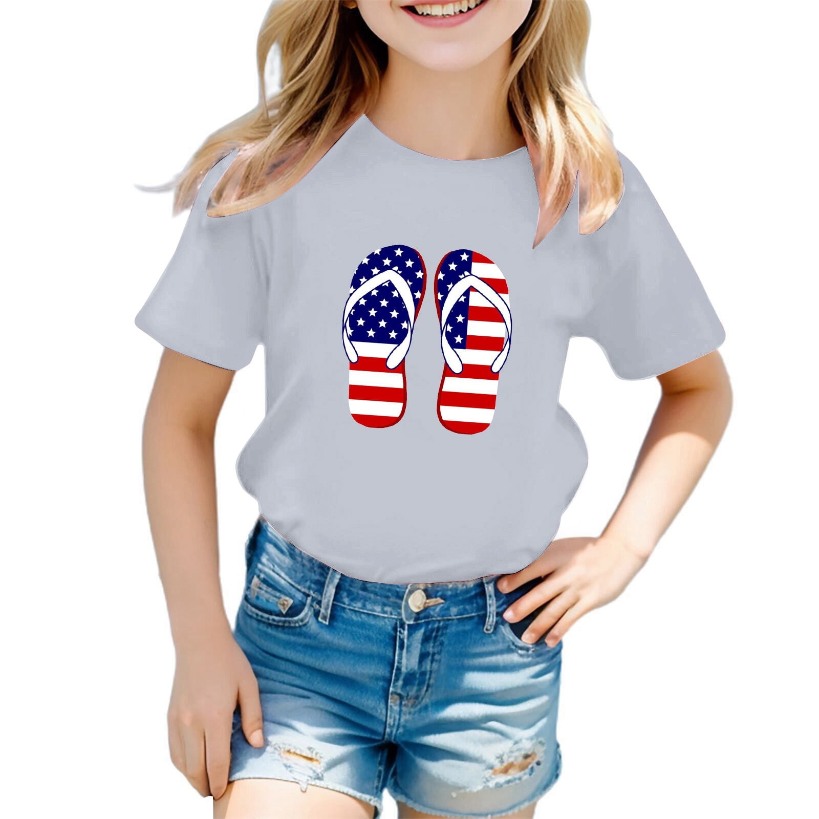 Zhuashum 4Th Of July Summer Tops For Boys 12-13 Years Short Sleeve ...