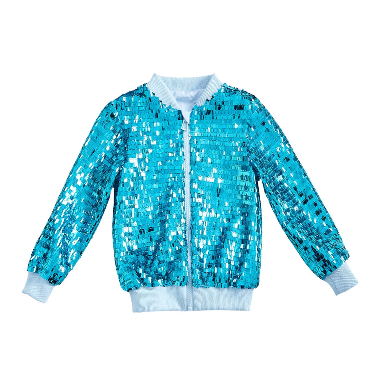 Zhuashum Coats For Girls 12-14 Years Solid Color Sequin Jackets Long ...