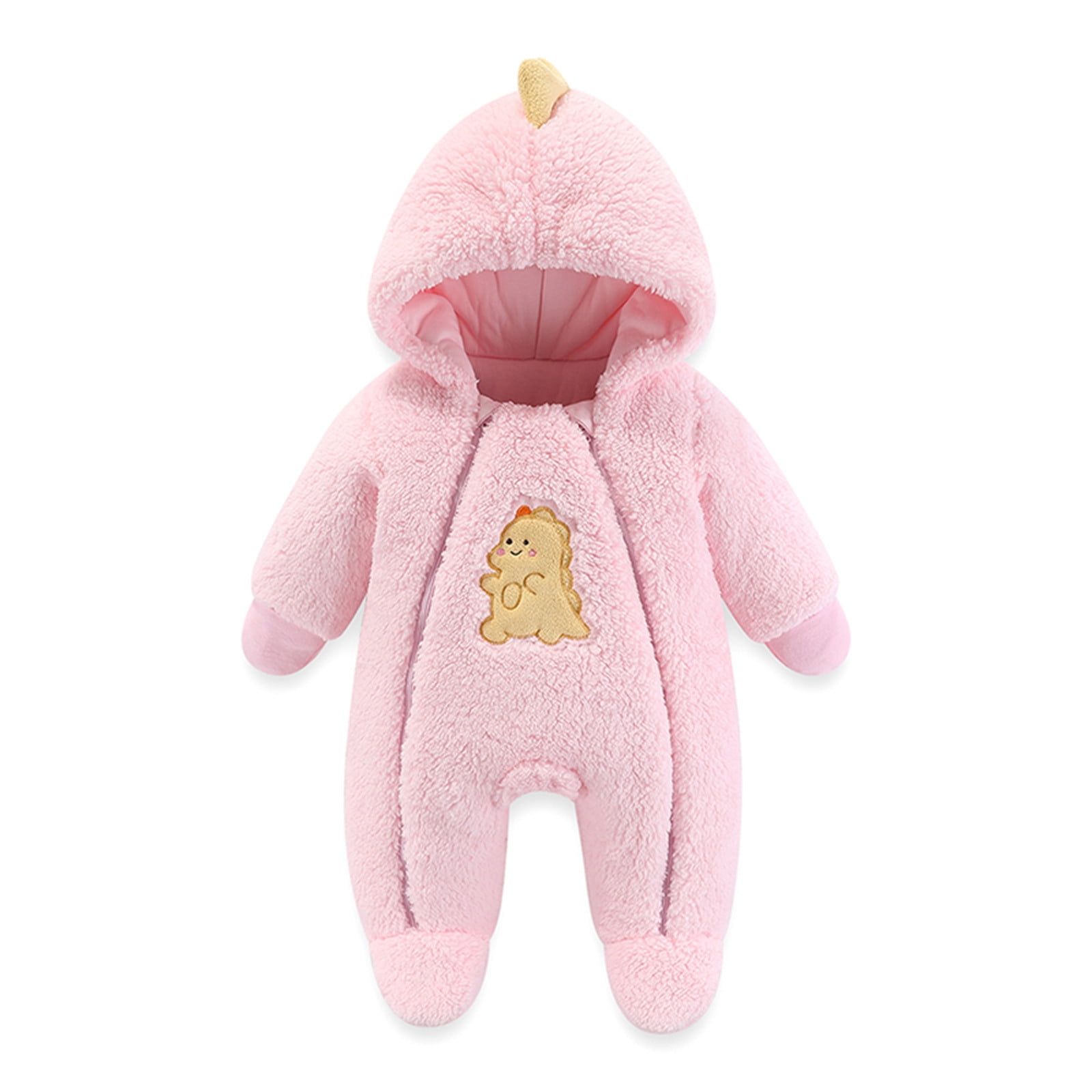 Zhuashum Girls Romper Toddler Cartoon Prints Round Neck Long Sleeve ...