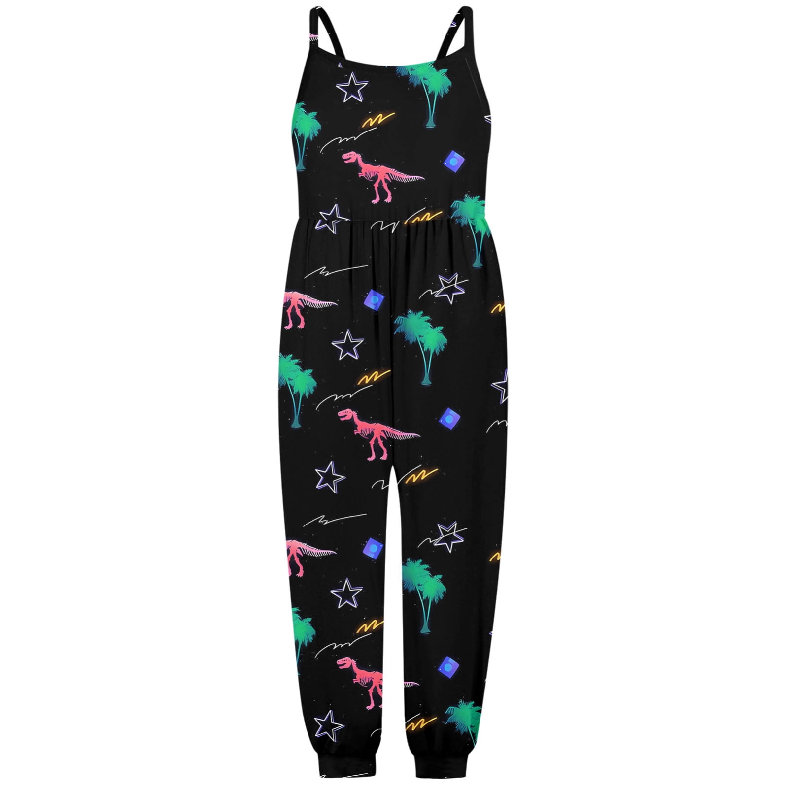 Zhuashum Kid Romper For Girls Toddler Baby Summer Round Neck Sleeveless ...