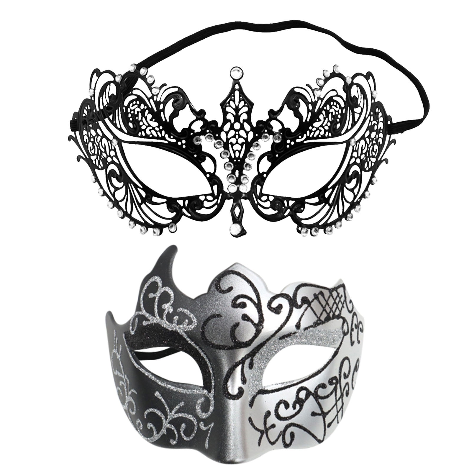 Zhuashum Masks 2 Pair Carnival Party Dance Wedding Party Face Sl5 Fancy ...