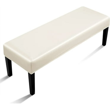 Dining Faux Leather Bench Cover - Anti-Dust Waterproof Bench Slipcover ...