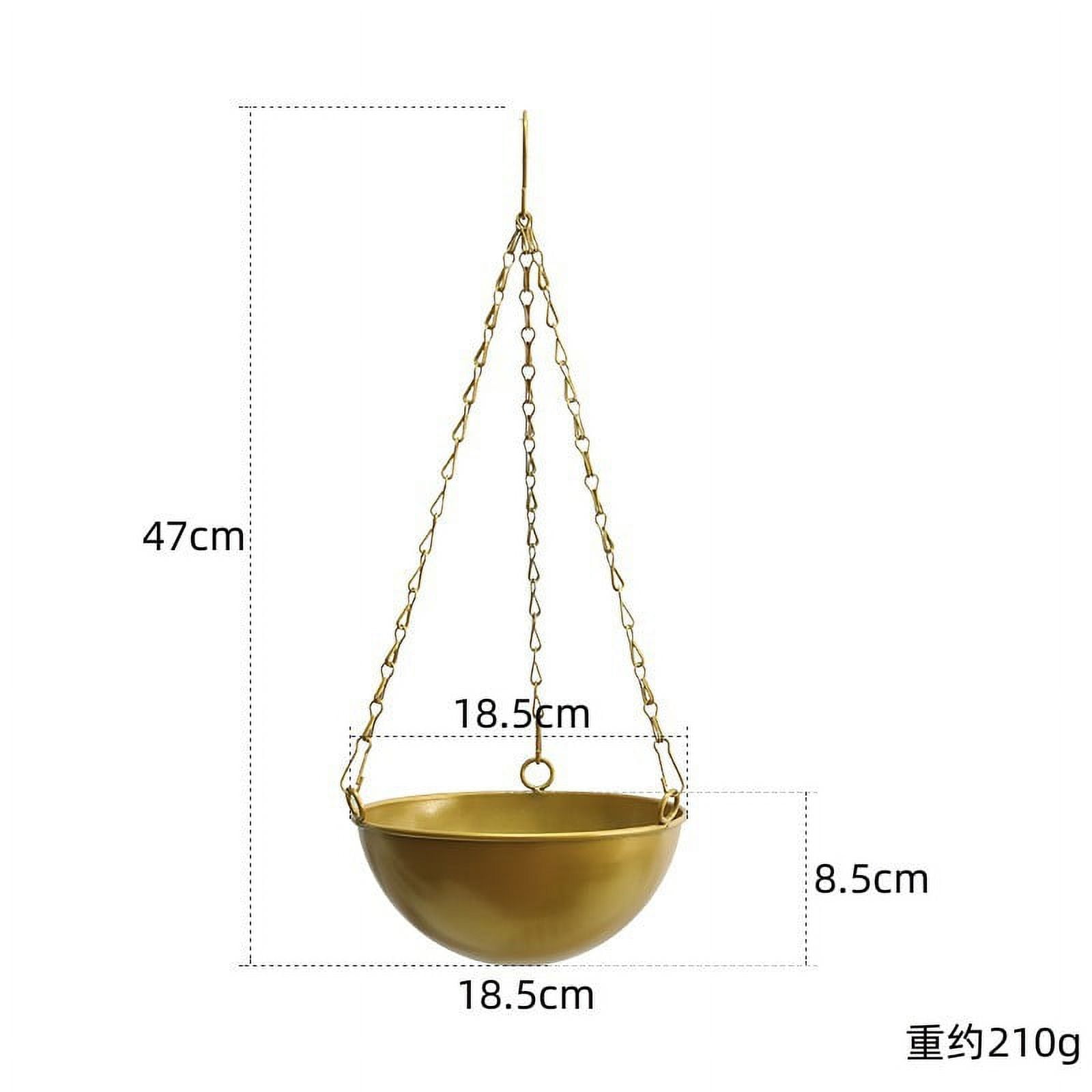 Zhuge 1 piece simple golden iron basket flower pot hanging iron ...
