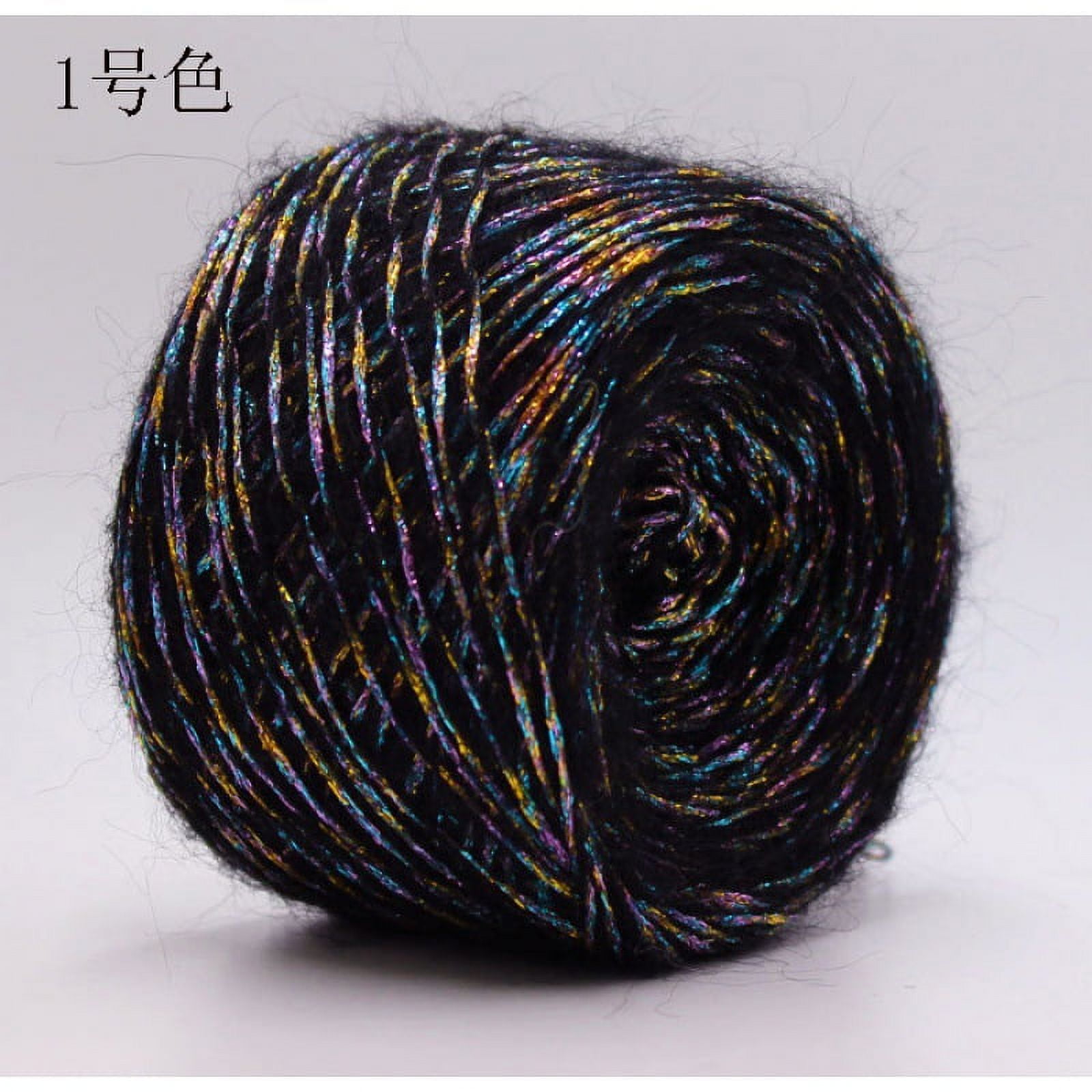 Zhuge 100g Soft & Shiny Multicolor Yarn, Vibrant Craft Yarn for ...