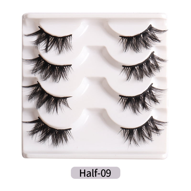 Zhuge 12 Pairs Wispy Mink Lashes Fluffy Eye Lashes Natural Look Volume ...