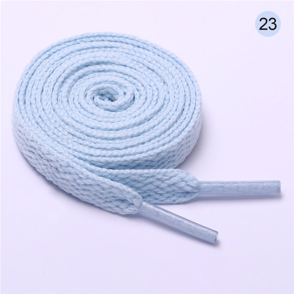 Zhuge 2 Pair Flat Shoe laces 8mm Wide Shoelaces for Athletic Running ...