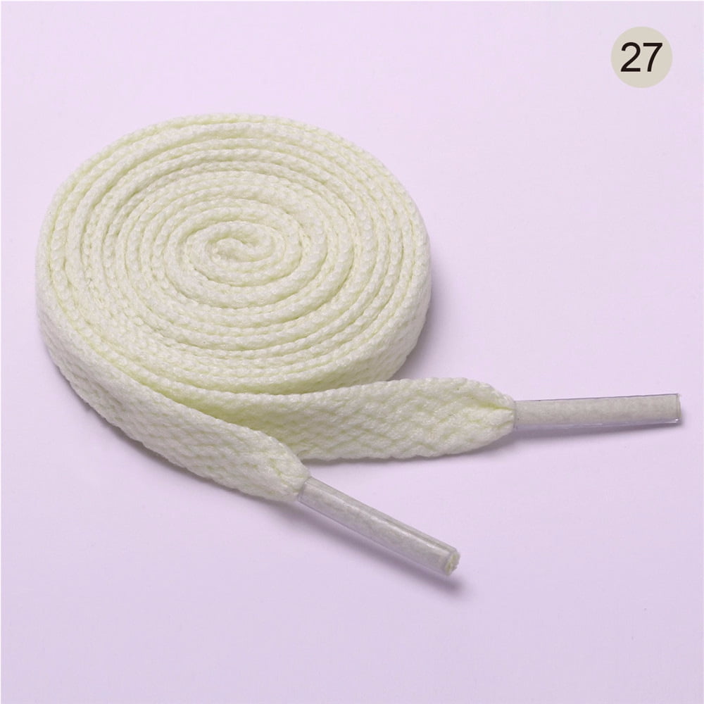 Zhuge 2 Pair Flat Shoe laces 8mm Wide Shoelaces for Athletic Running ...
